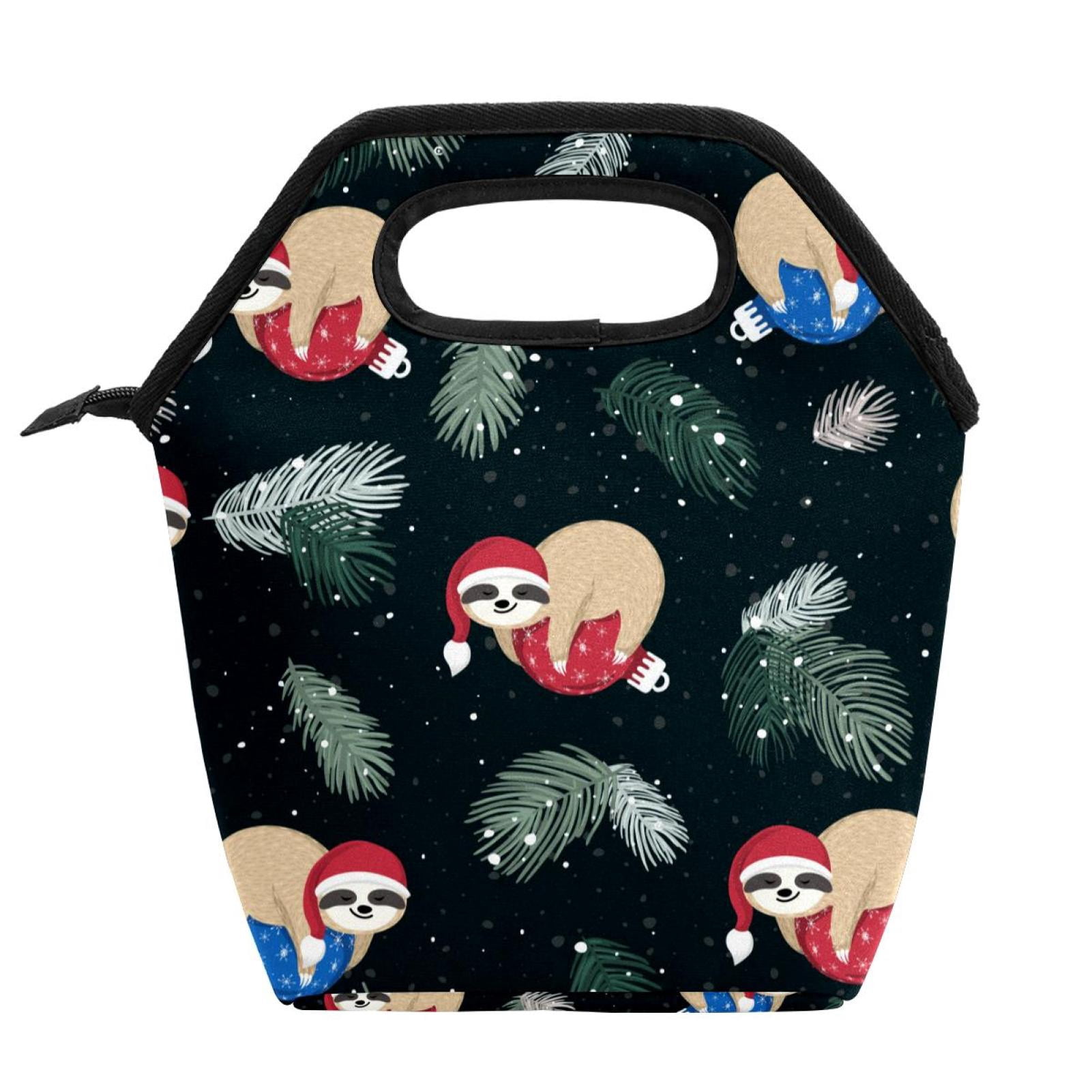OWNTA Winter Cute Animal Sloth Pattern Meal Bag: Lightweight, Large ...