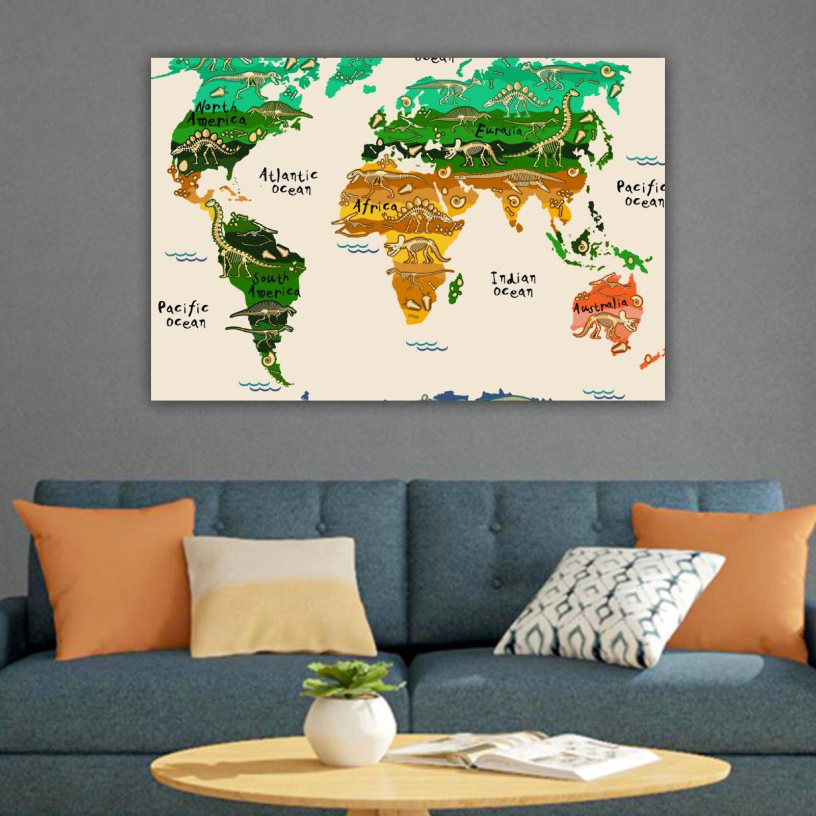 Navigator World Map by The Vintage Collection Canvas Art Print ...