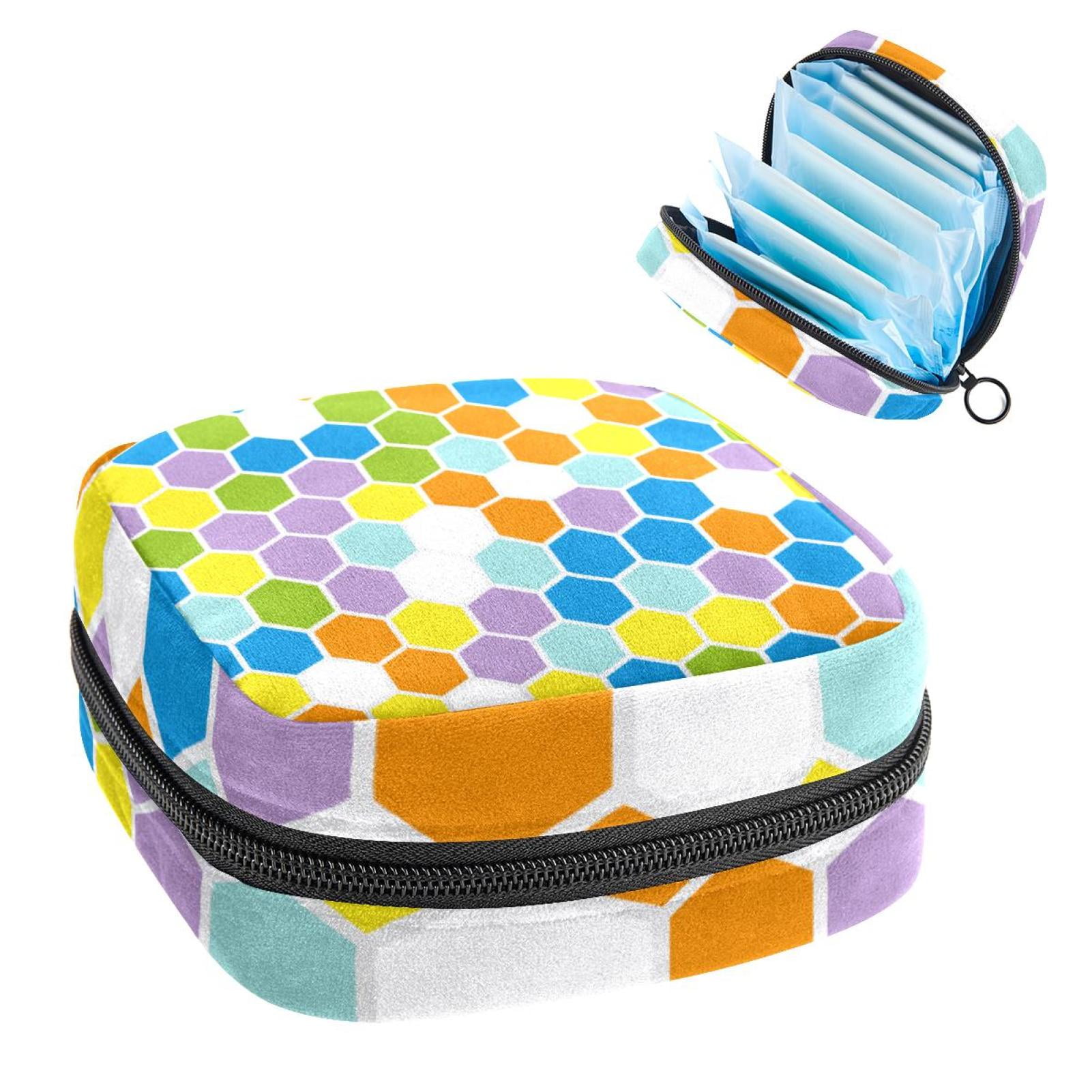 Ownta Yellow Blue White Orange Geometric Hexagon Pattern Premium