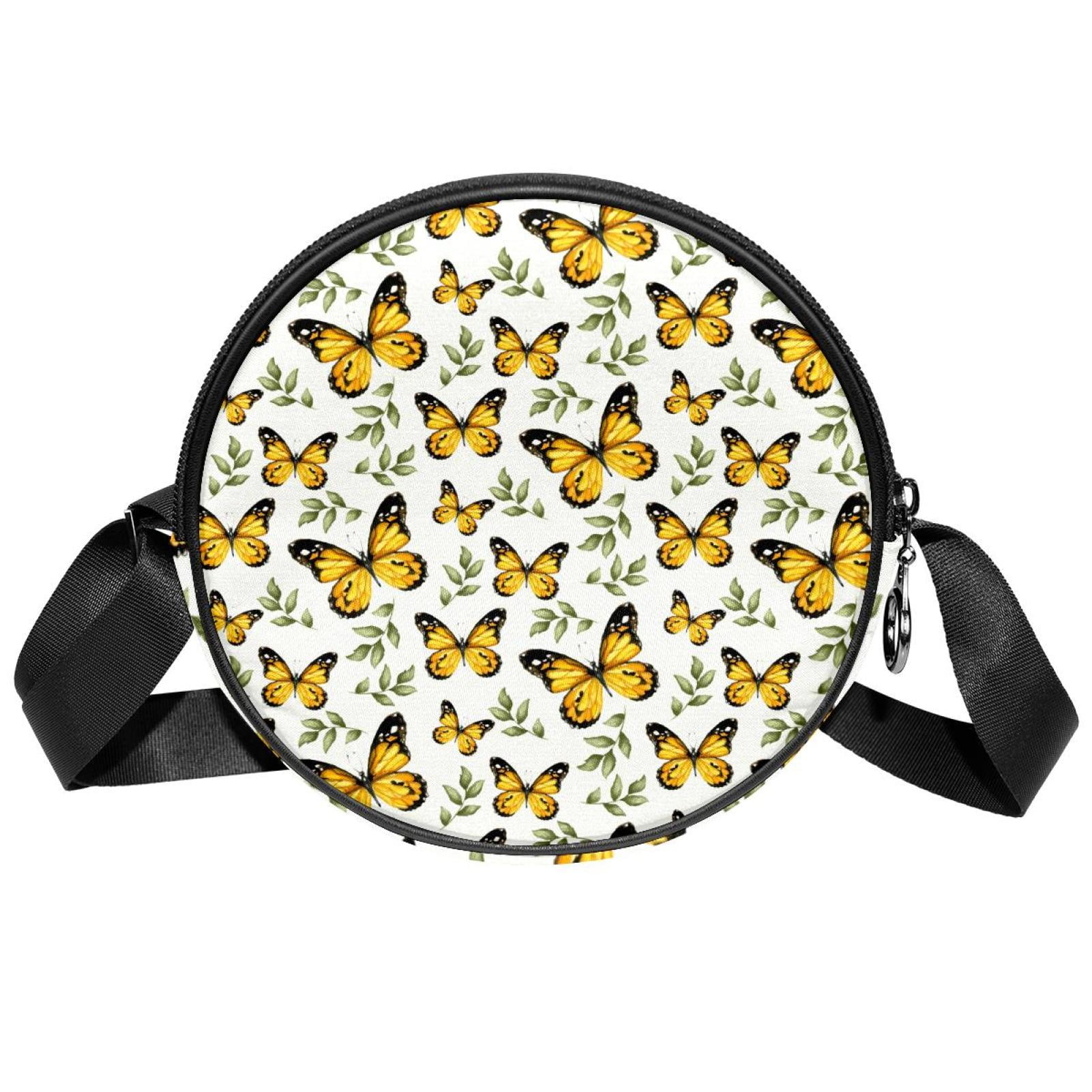 Ownta Yellow Butterflies Pattern Stylish Twill And Jeanette Diagonal