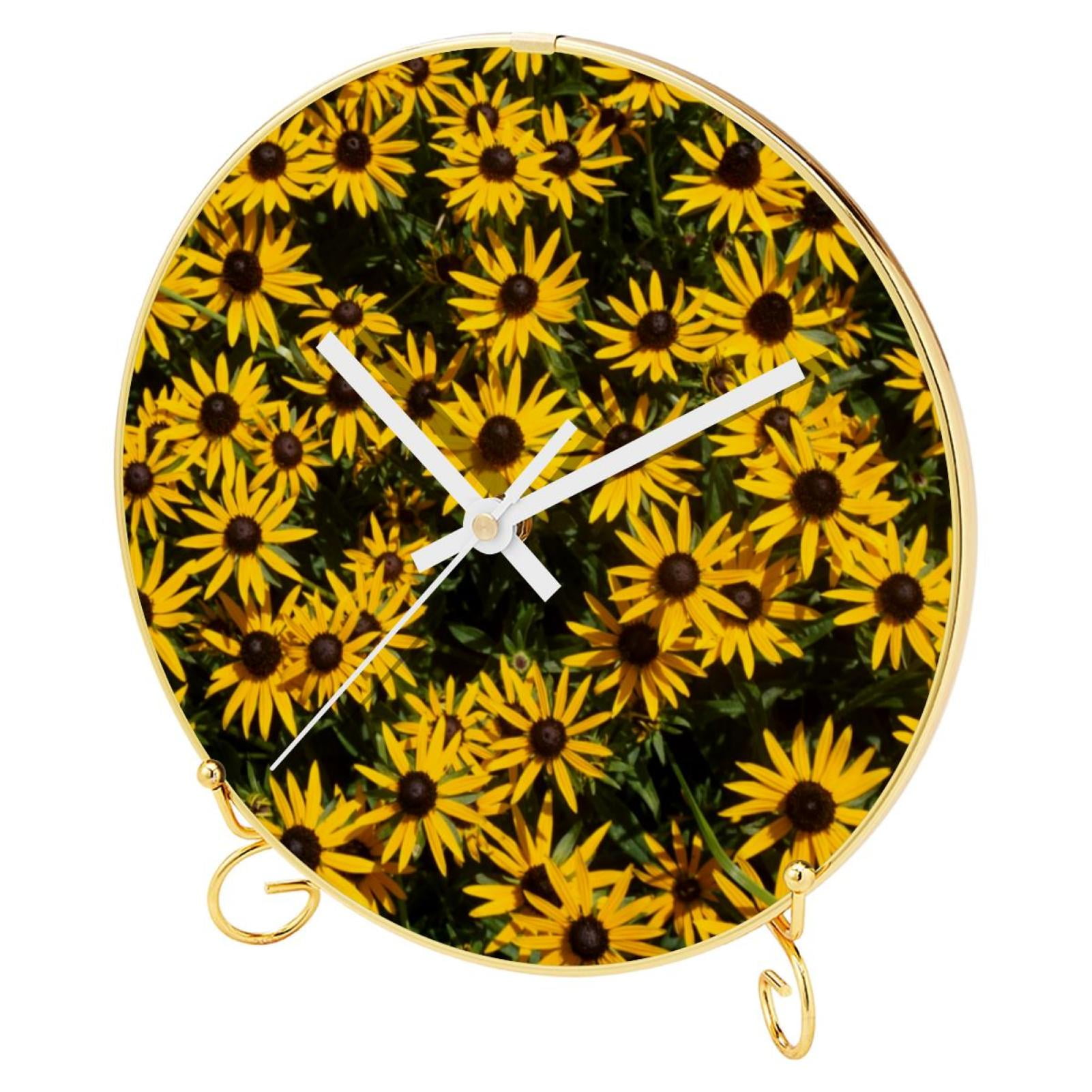 OWNTA Yellow Little Daisy Plant Wild Nature Pattern Round Printed Wall ...