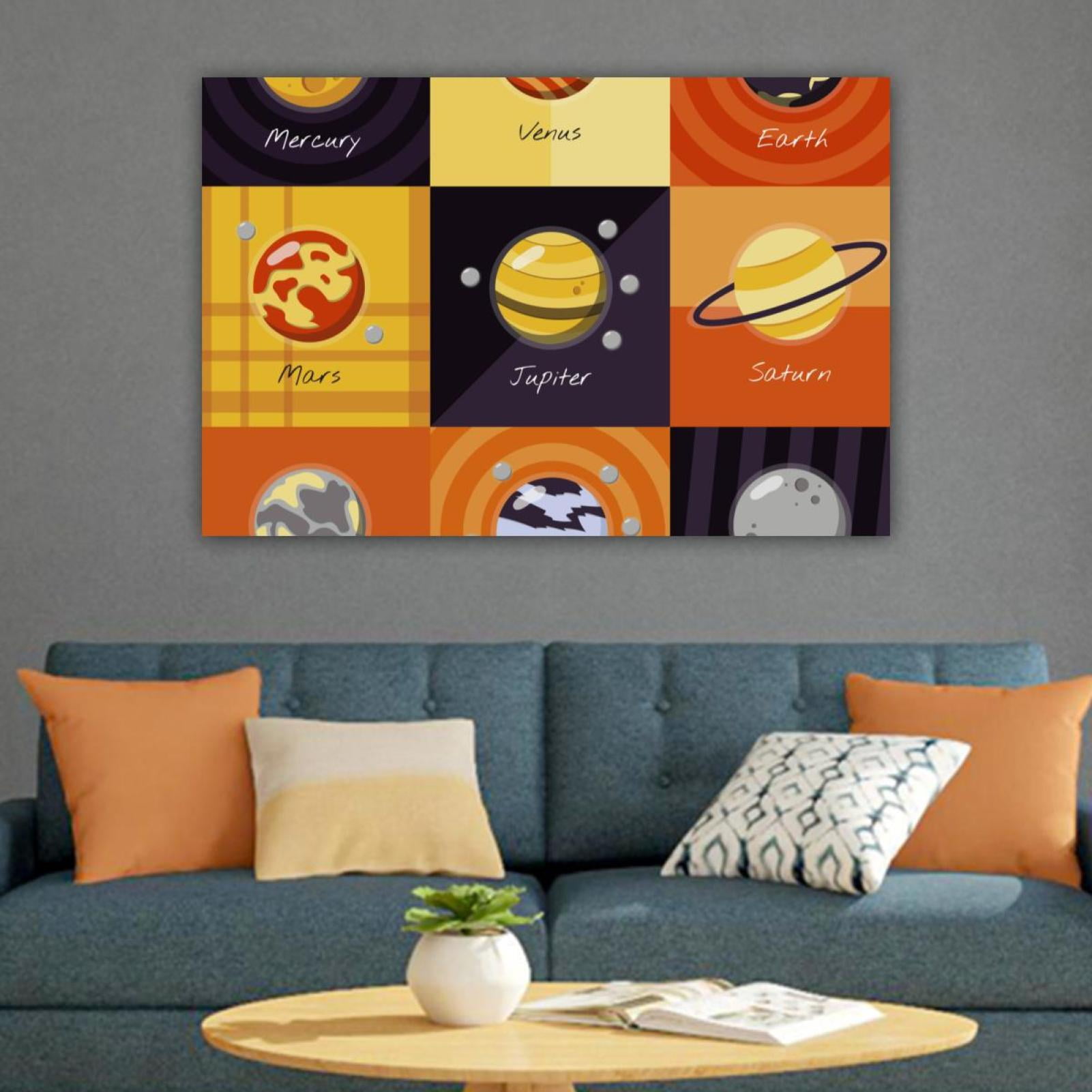 OWNTA the Solar System Planets Pattern Canvas Wall Art Paintings for ...