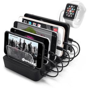 VHBW 6 Port USB Charging Station for Multiple Devices, 20W Tower ...