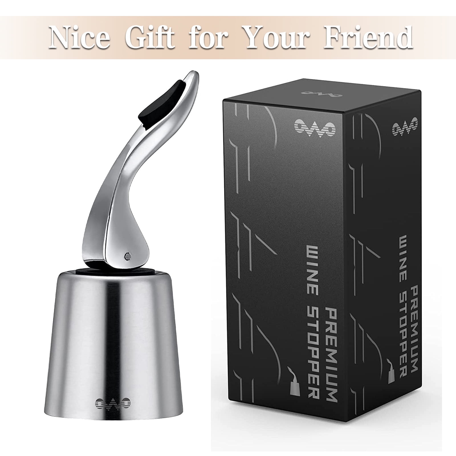 OWO Wine Bottle Stopper, Silicone Sealer, Decorative Wine Keeper ...