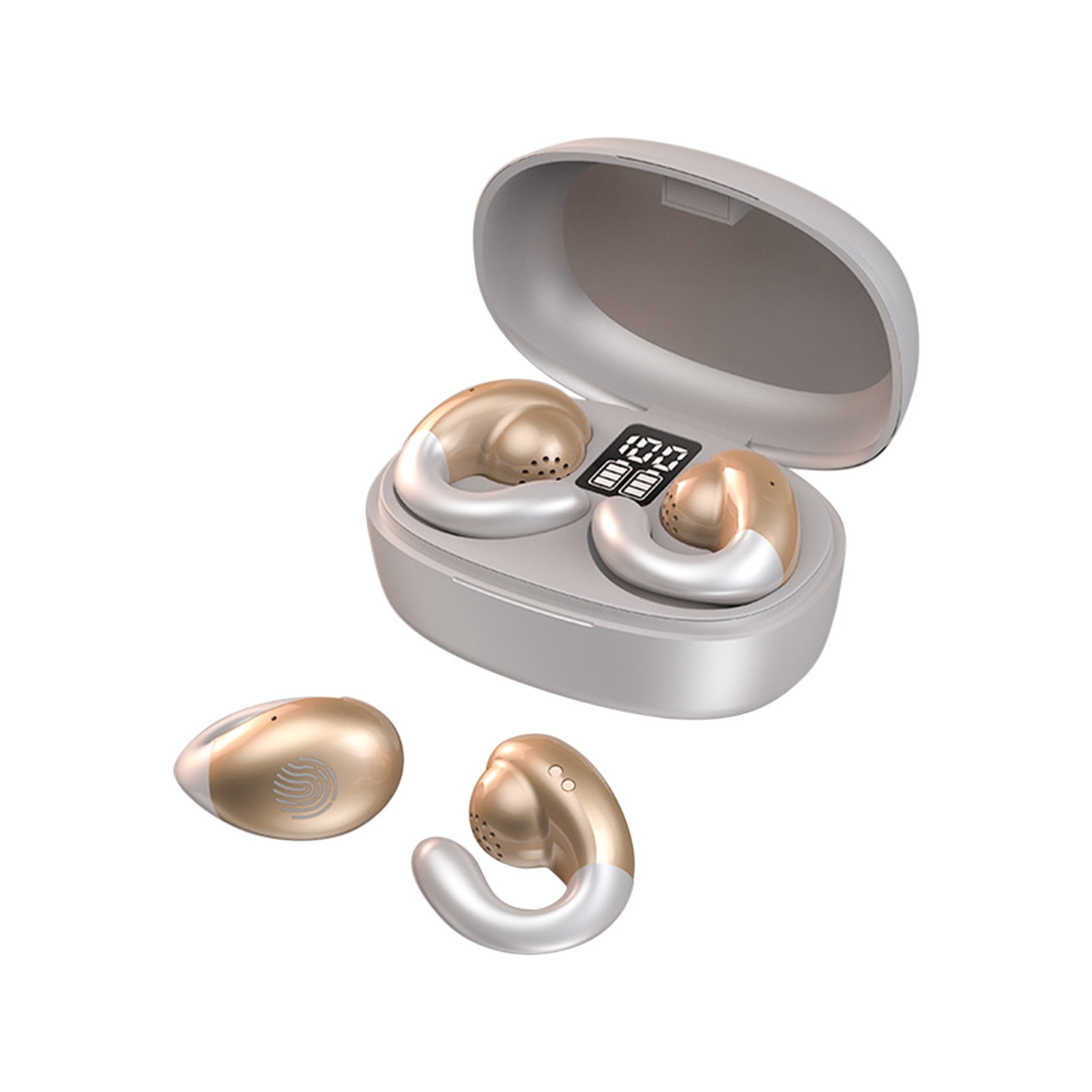 OWS Open Wear Stereo Bluetooth Earbuds, Bone Conduction Style Clip-On ...
