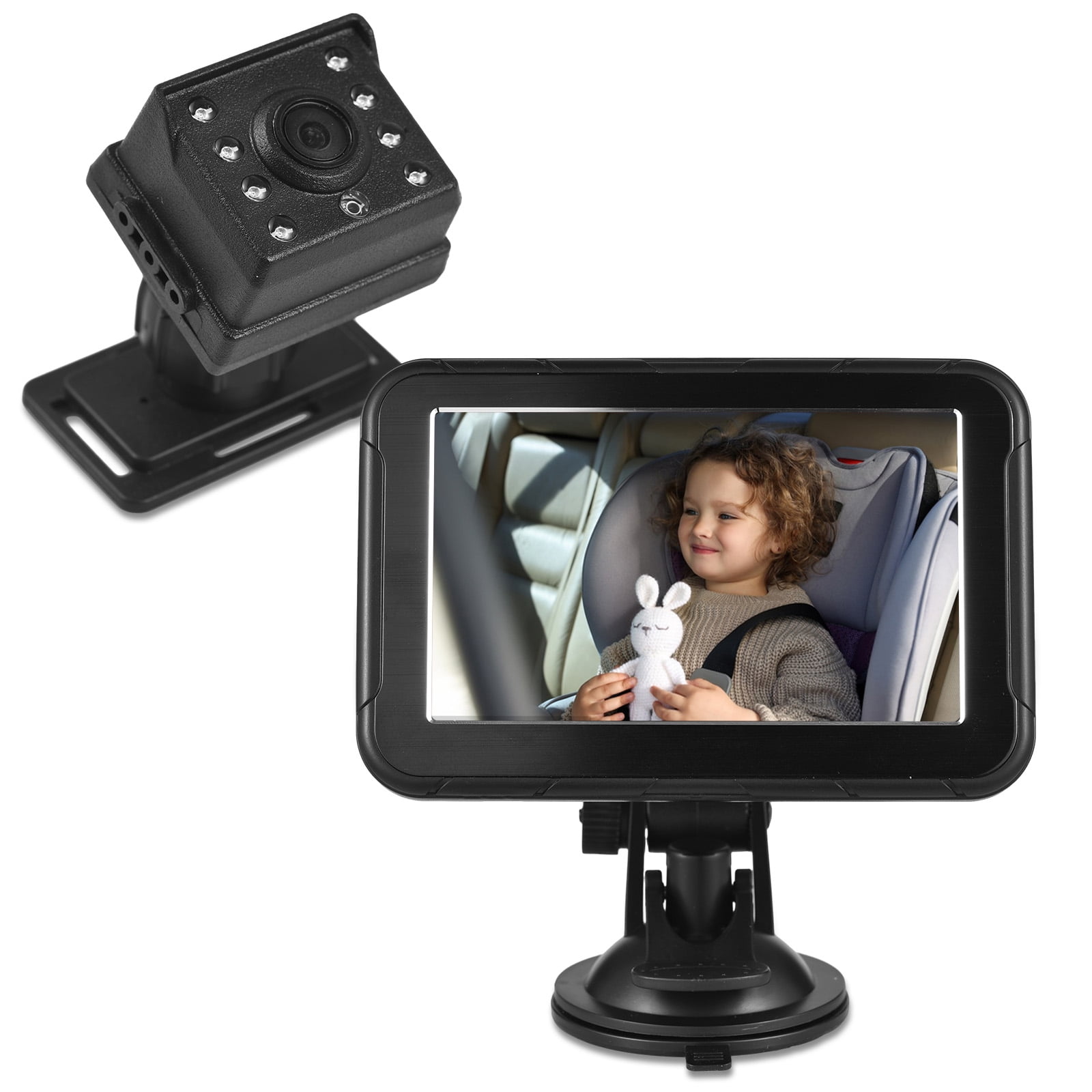 OWSOO 1080P Baby Car Camera with 5 inch Mirror Display, Night Vision ...