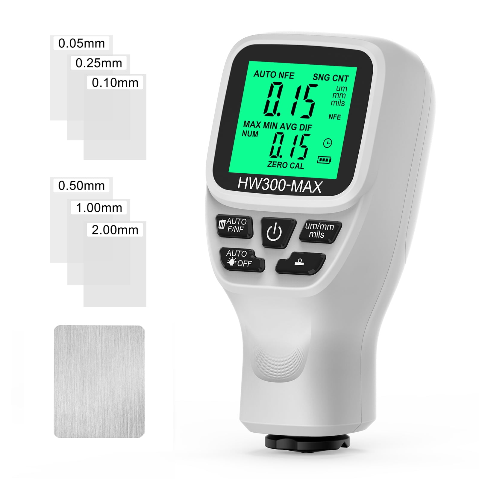 OWSOO Coating Thickness Gauge Car Paint Thickness Gauge Measuring Metal ...