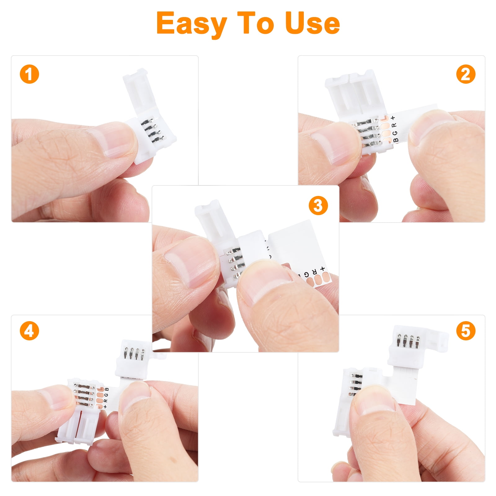 OWSOO Connector,4-pin With 20pcs Led L Shape With 20pcs Clips 10pcs Led ... OWSOO Connector,4-pin With 20pcs Led L Shape With 20pcs Clips 10pcs Led ...