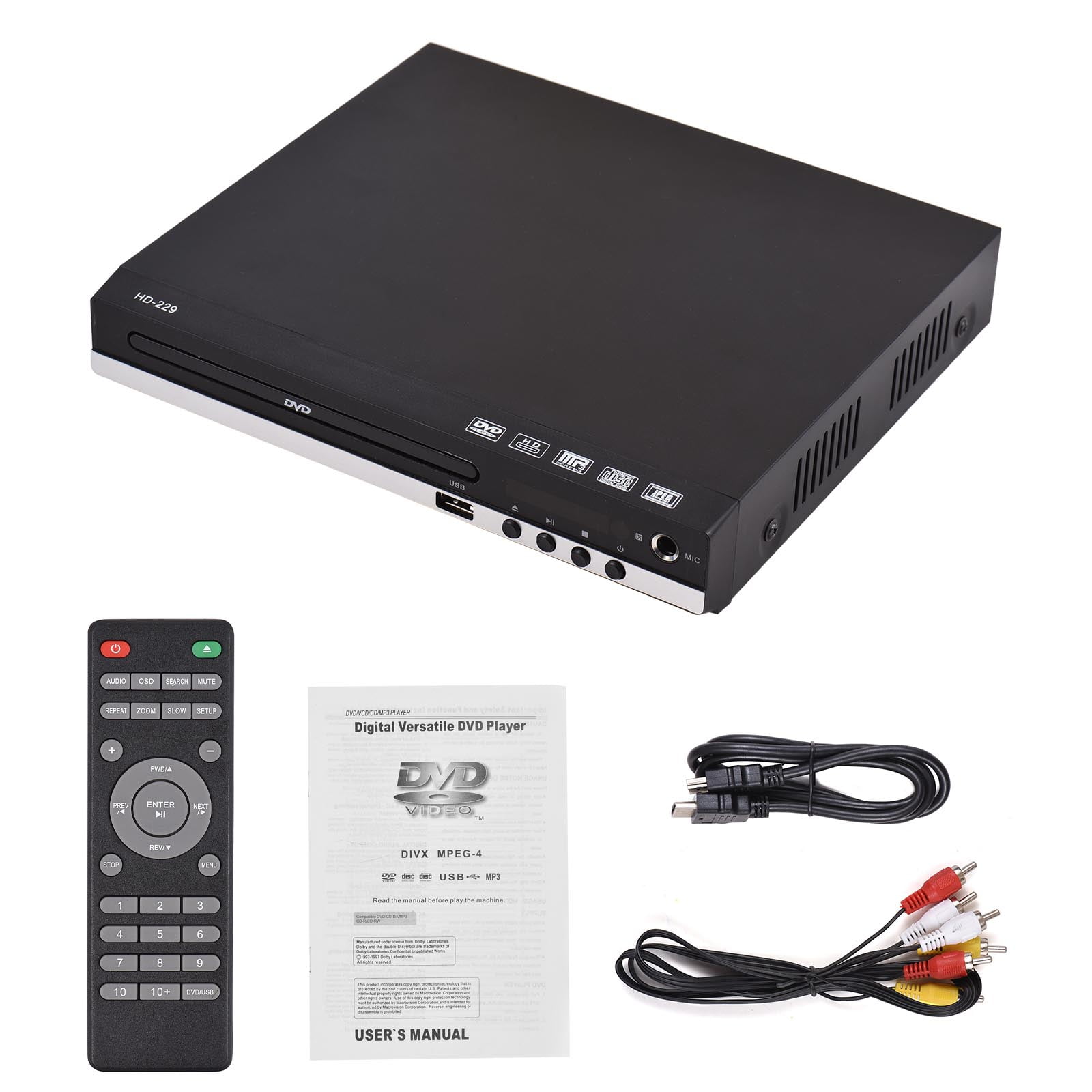 OWSOO HD-229 Home DVD Player DVD Disc Player Digital Player U Disk ...