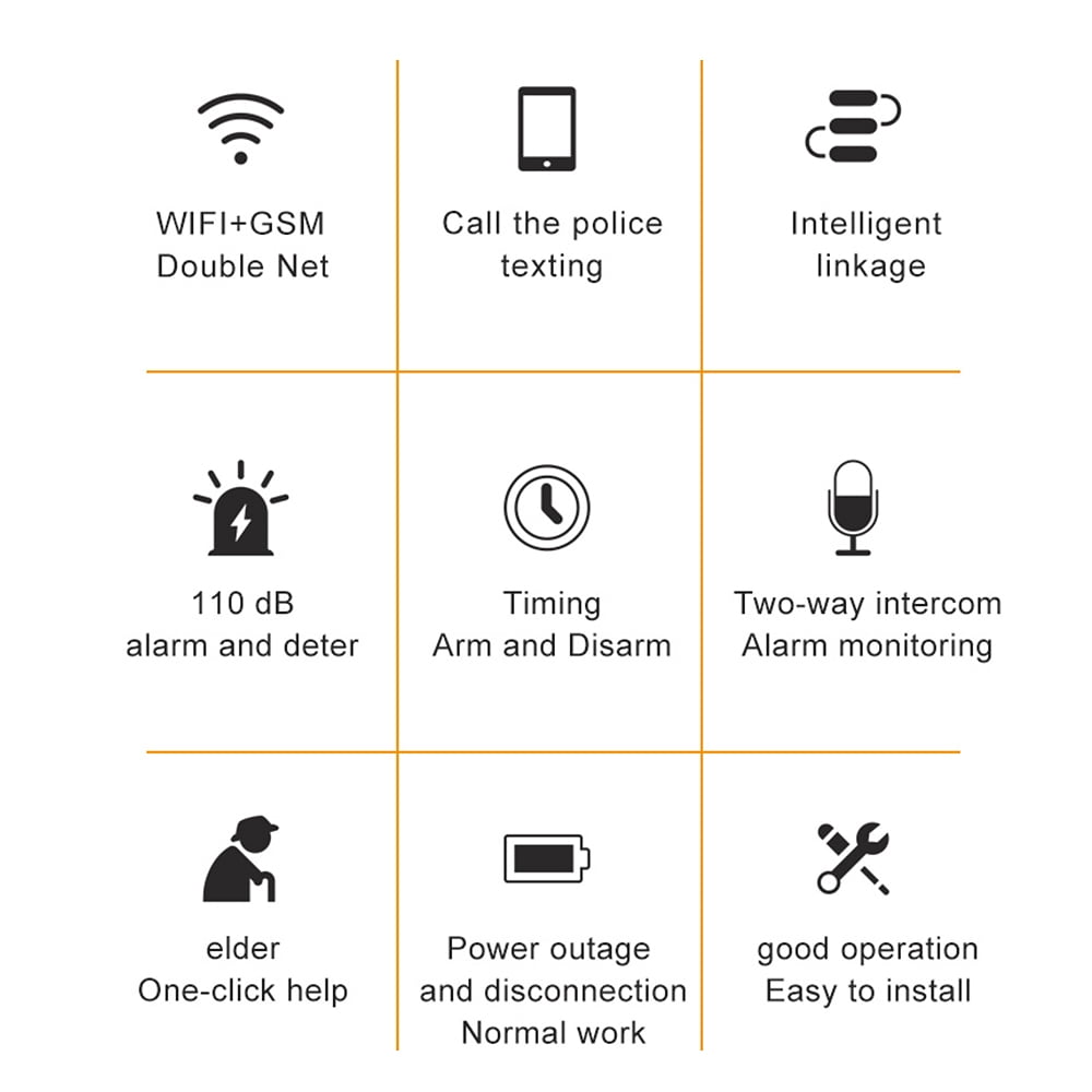 OWSOO Home Alarm System Kit with GSM+WiFi Auto Dial, Wireless Motion ...