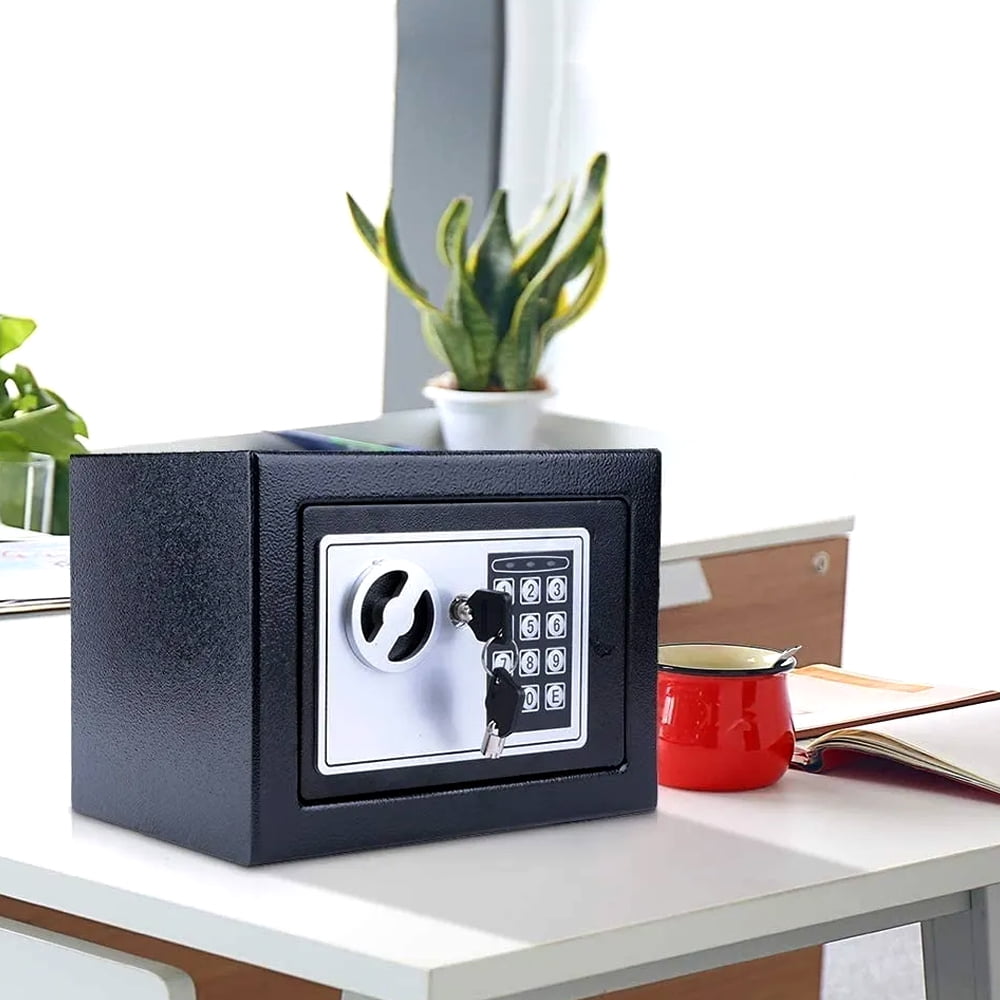 OWSOO Keypad Lock Safe Box All Steel for Home Office, Electronic ...