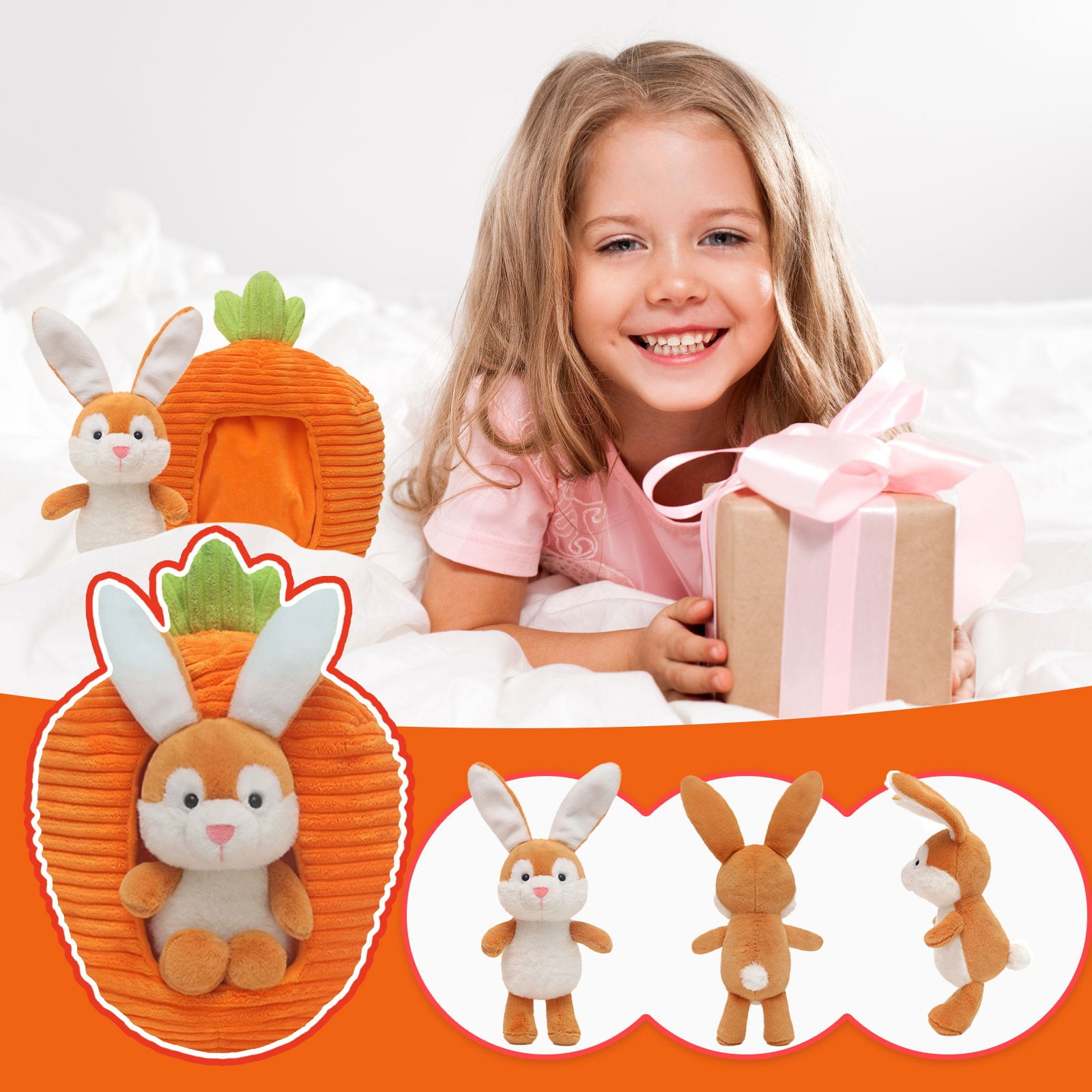 OWTNXKLD, Carrot Plush Toy, Rabbit Plush Toy, Rabbit Carrot Plushie ...