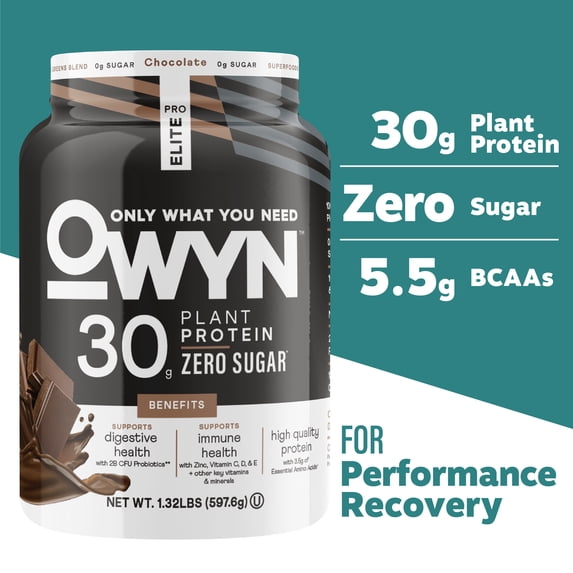 OWYN Plant-Based Protein Powder 30g Chocolate Vegan with Green ...