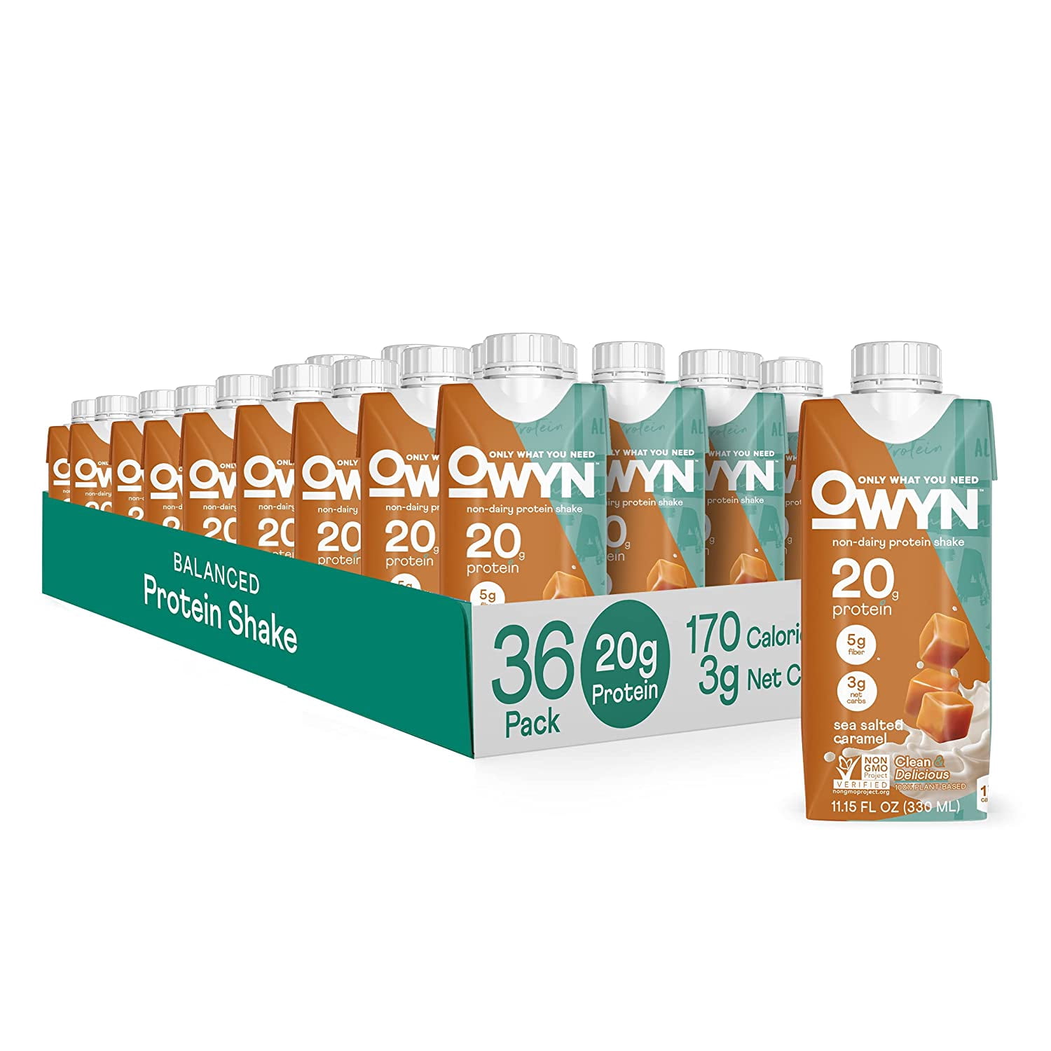 OWYN Plant Based Nutrition Drink, Sea Salted Caramel, 20g Protein, 11. ...