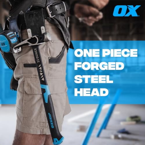 OX Tools Anti-Vibe Straight Smooth Faced Claw Hammer with Balanced ...