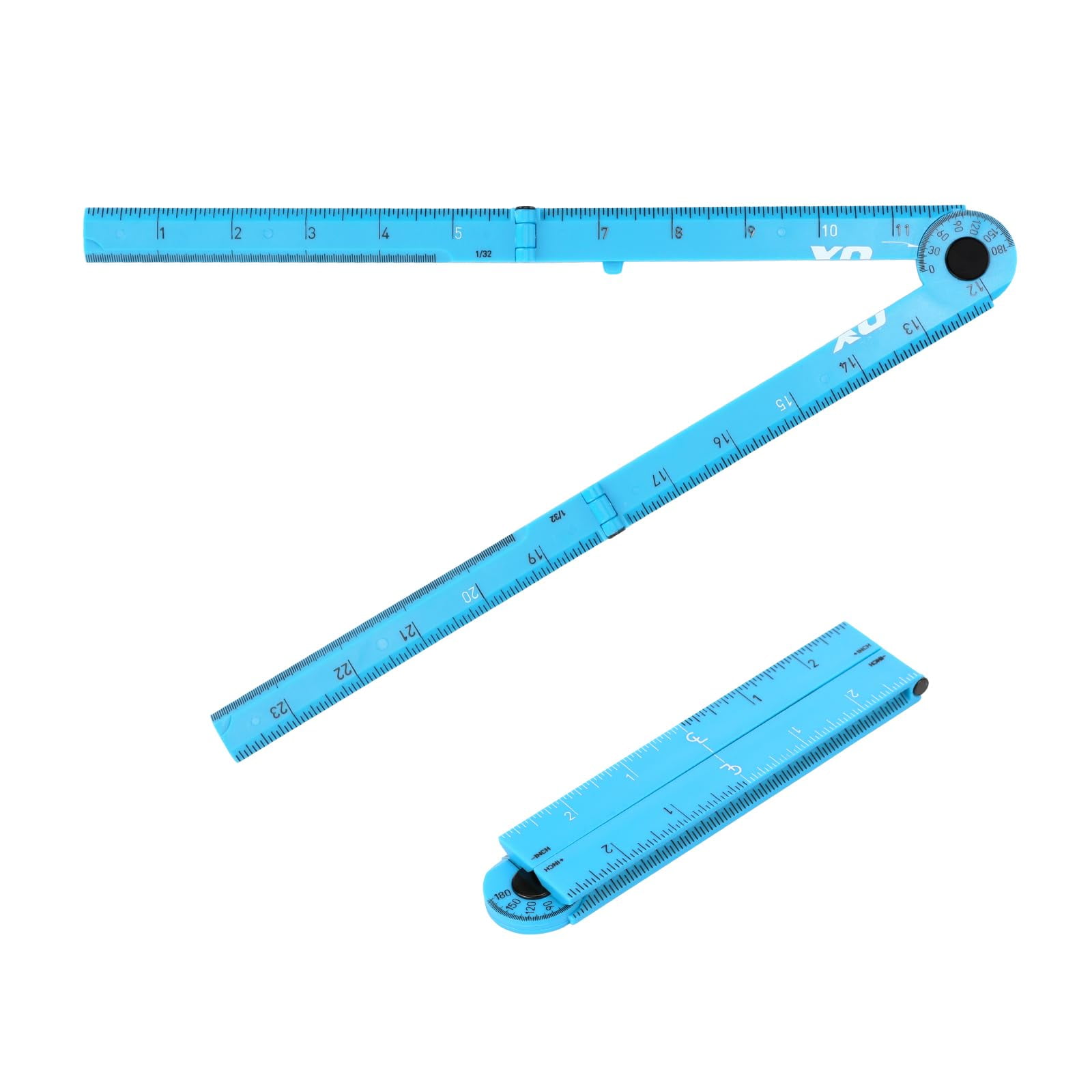 OX Tools Pro 24 Inch Cyan Imperial Tuff Rule with 3 Quick Measure ...