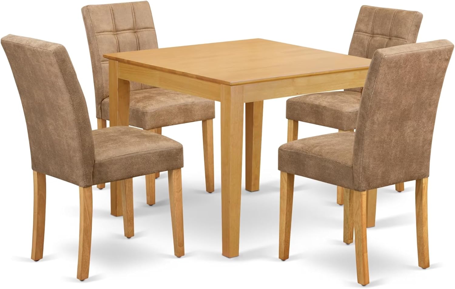 OXAS5-OAK-28 5 Piece Modern Dining Table Set consists A Mid Century ...
