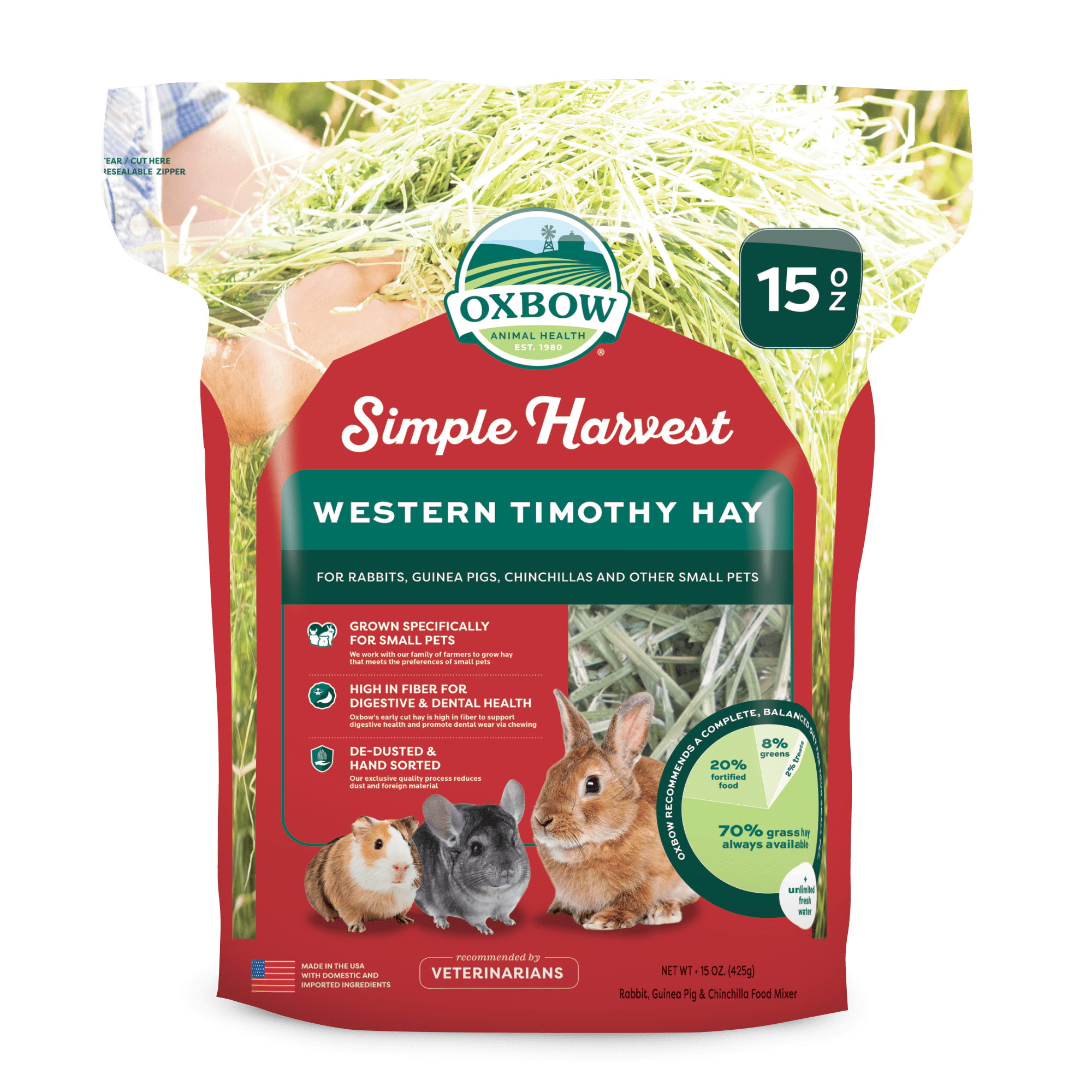 Oxbow Simple Harvest Western Timothy Hay 15oz. - Walmart.com