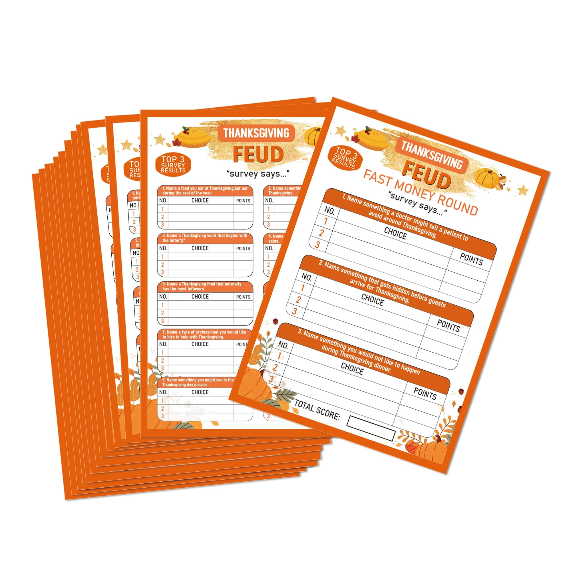 OXEDP Thanksgiving Family Feud DHF10 Game, Friendly Feud Game ...