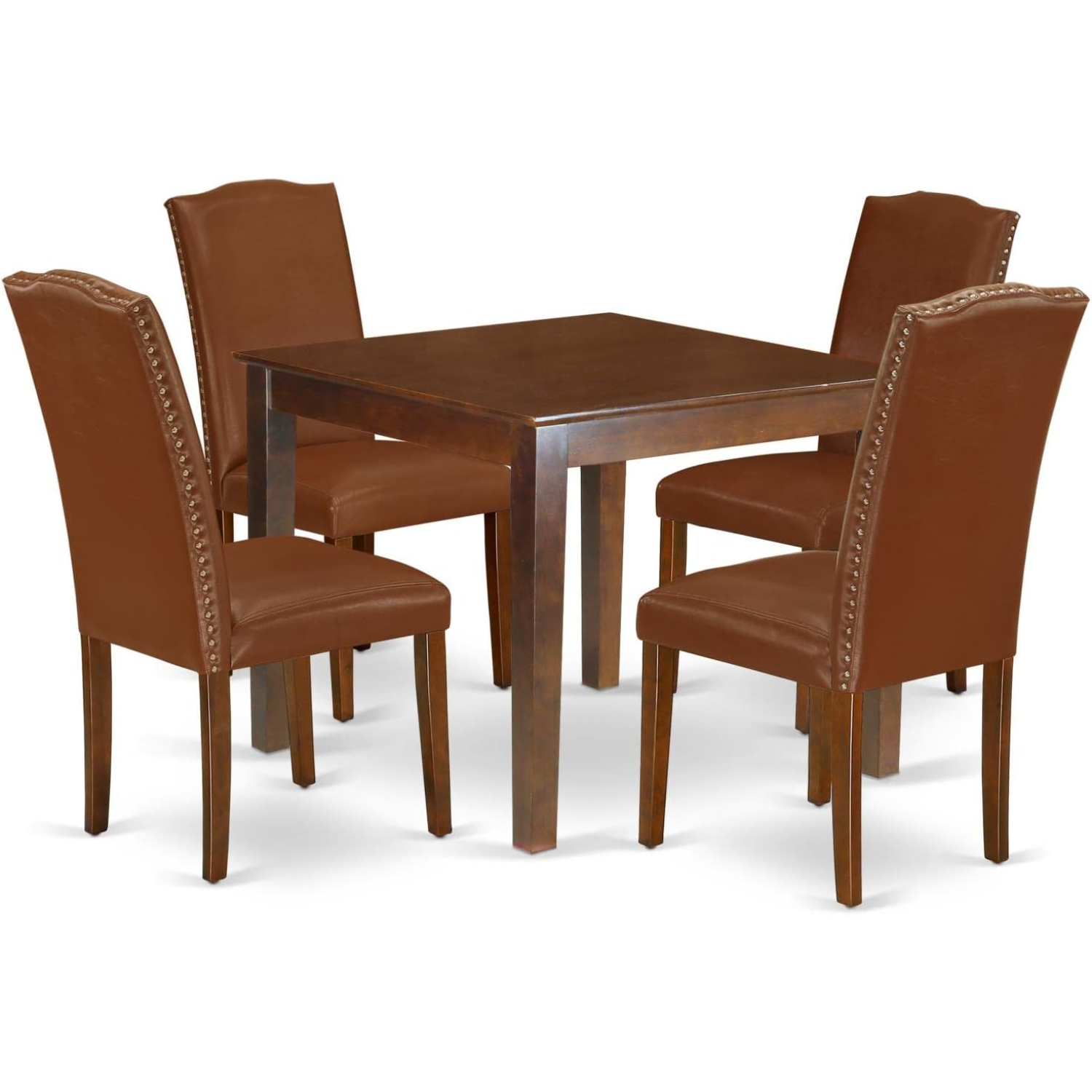 OXEN5-LWH-57 Oxford 5 Piece Kitchen Set Includes a Square Room Table ...