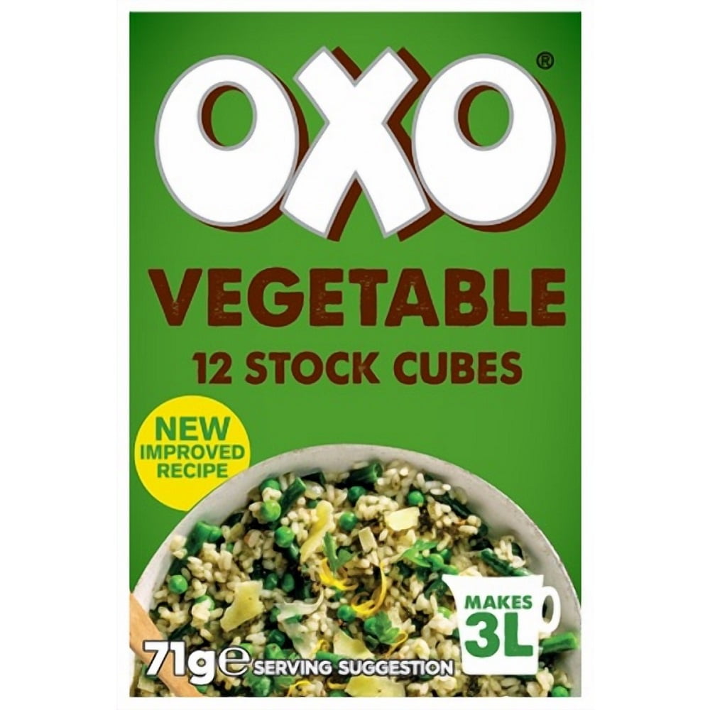 OXO 12 Vegetable Stock Cubes 71 g (Pack of 12, Total 144 Cubes ...