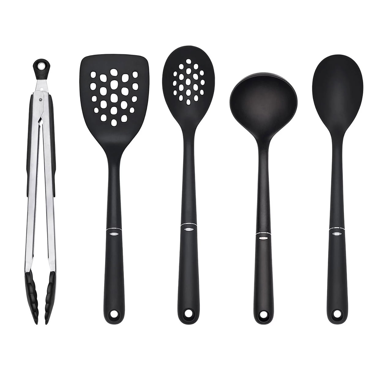OXO 5-Piece Nylon Cooking Spoon, Gadget, Turner, Stir with Good Grips ...