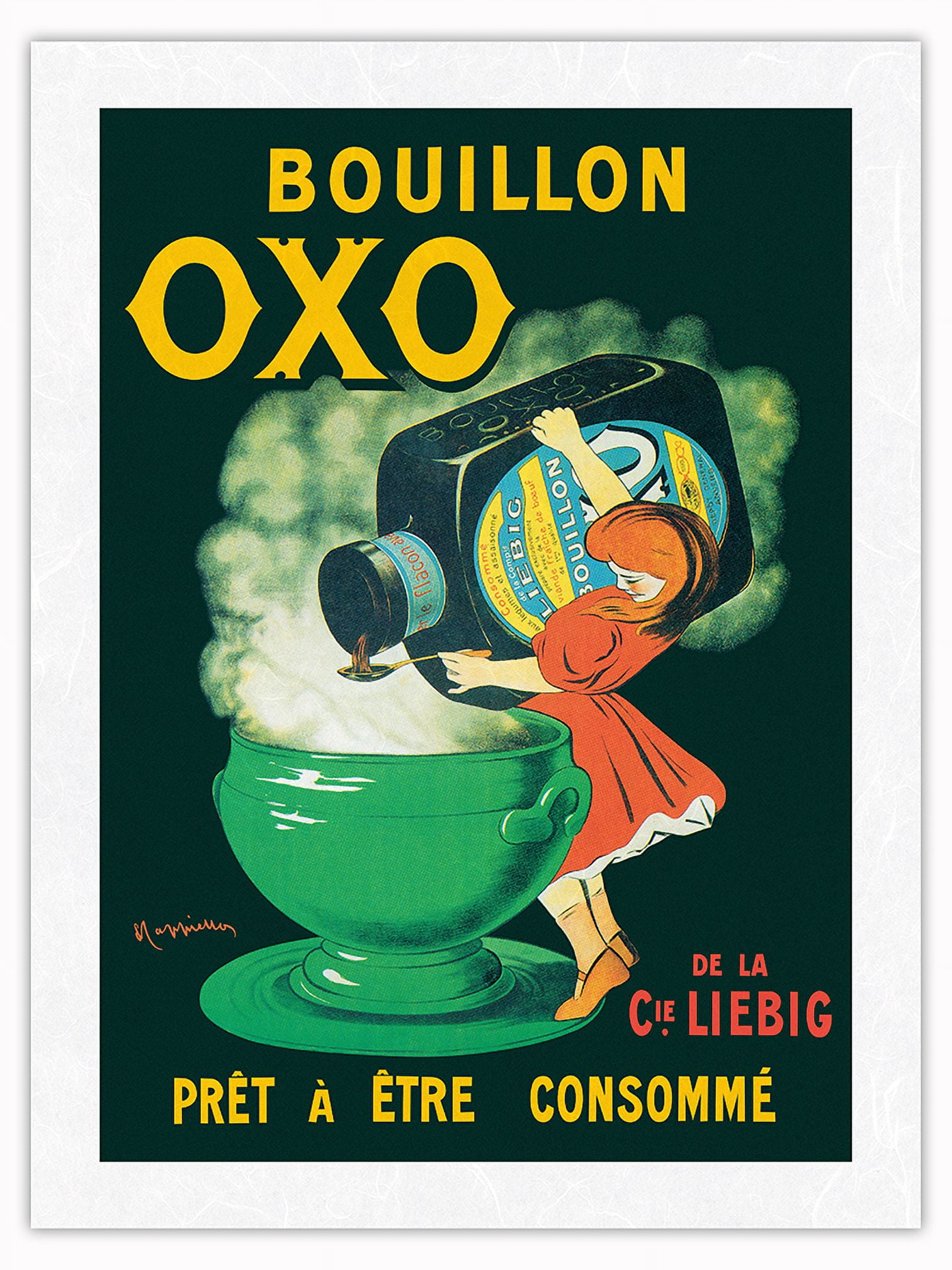 OXO Bouillon Cubes - Vintage Advertising Poster by Leonetto Cappiello c.1908 - Japanese Unryu ...