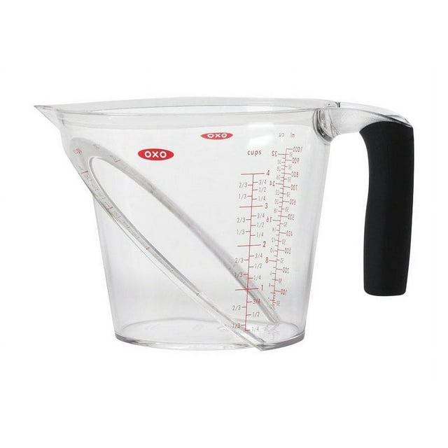 OXO Good Grips Angled Measuring Cup, 4 Cup, Non-slip Handle, BPA Free, Baking, Dishwasher Safe ...