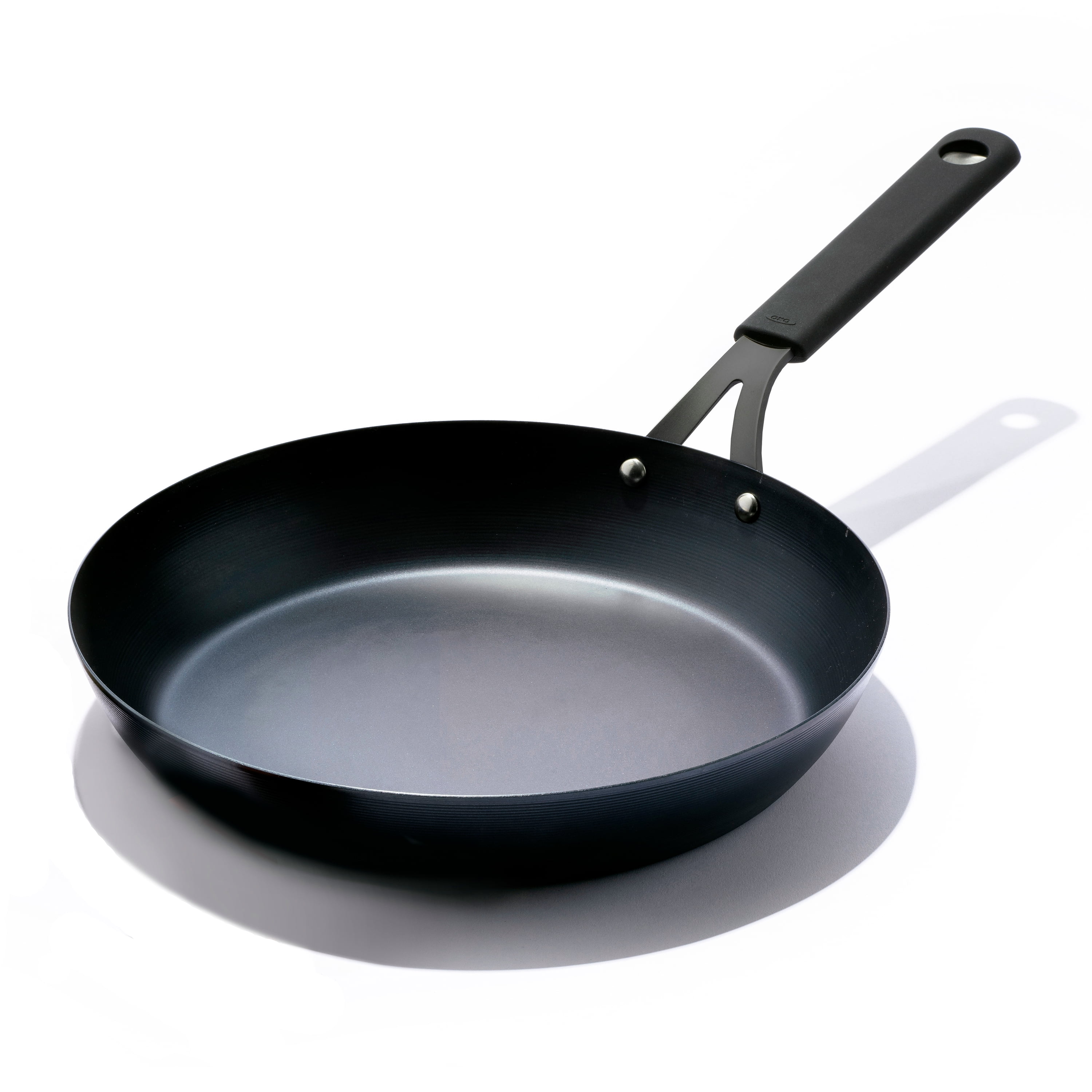 OXO Obsidian Pre-Seasoned Carbon Steel Induction Safe 12" Frying Pan ...