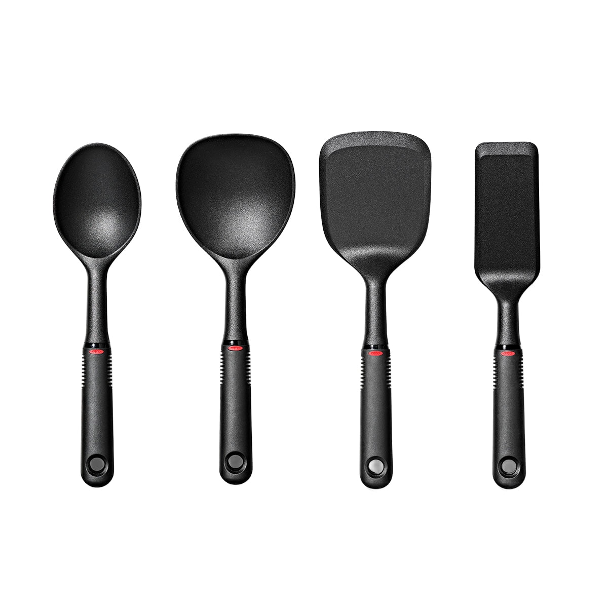 OXO SoftWorks 4-Piece Nylon Mini Utensil Set, Black – Turner, Spoon ...