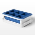 OXO Silicone Large Square Ice Cube Tray with Removable Cover, Navy ...