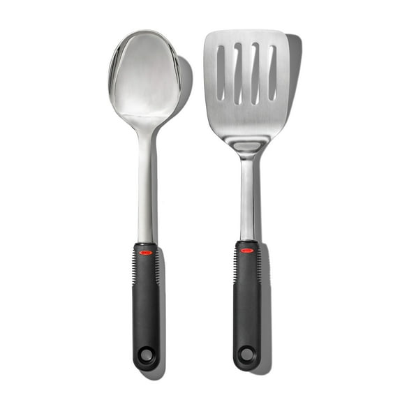 OXO SoftWorks Stainless Steel 2-Piece Cooking Utensil Set – Turner ...