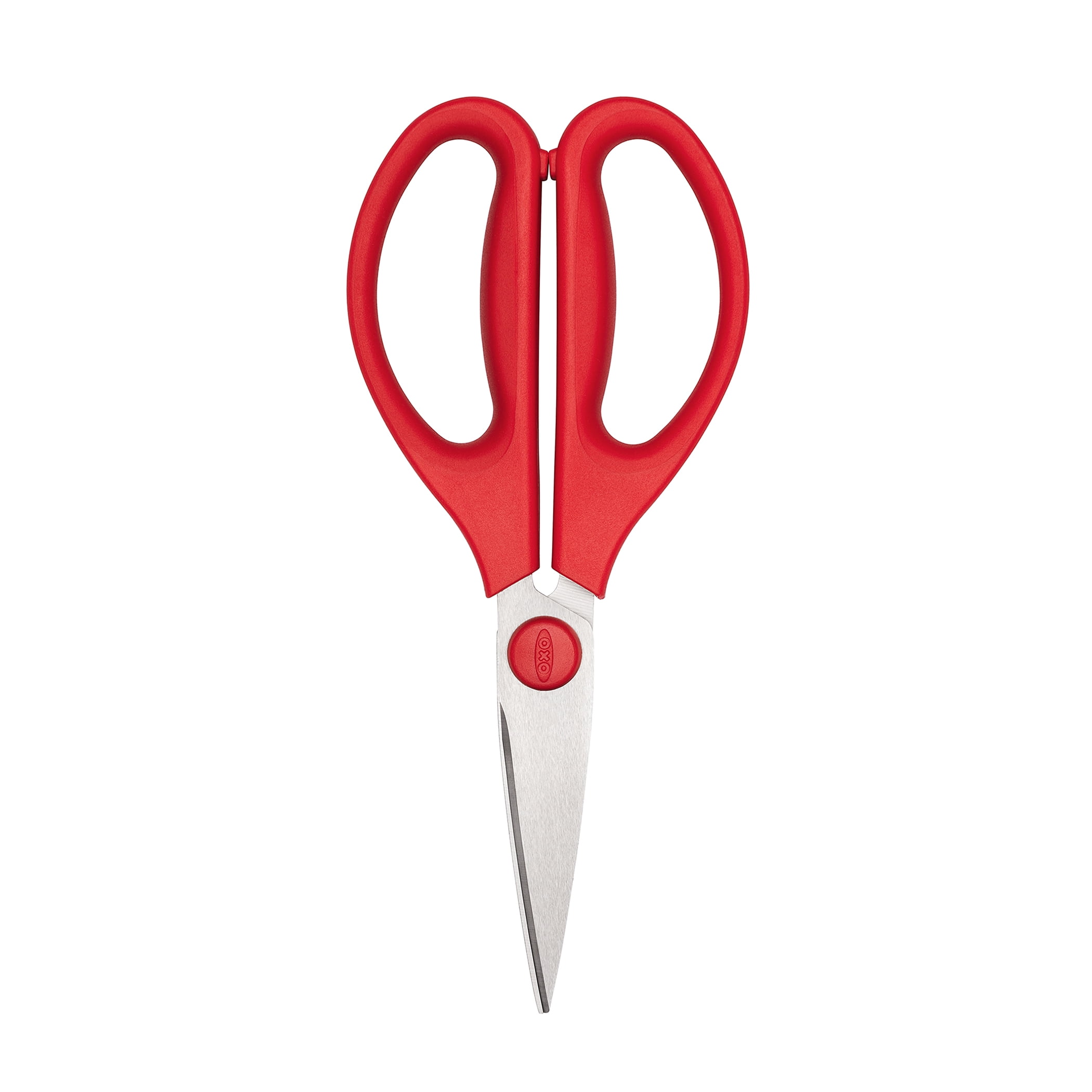 OXO Stainless Steel Kitchen Shears Red, Micro-Serrated Blades ...