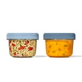 OXO Twist & Stack 20-oz Lunch Prep Container, 2-Pack, Ocean Blue ...