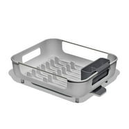Rubbermaid Antimicrobial Dish Drainer with Microban, Small Chrome ...