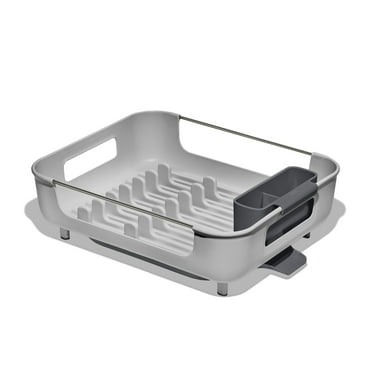 Rubbermaid Antimicrobial Dish Drainer with Microban, Small Chrome ...
