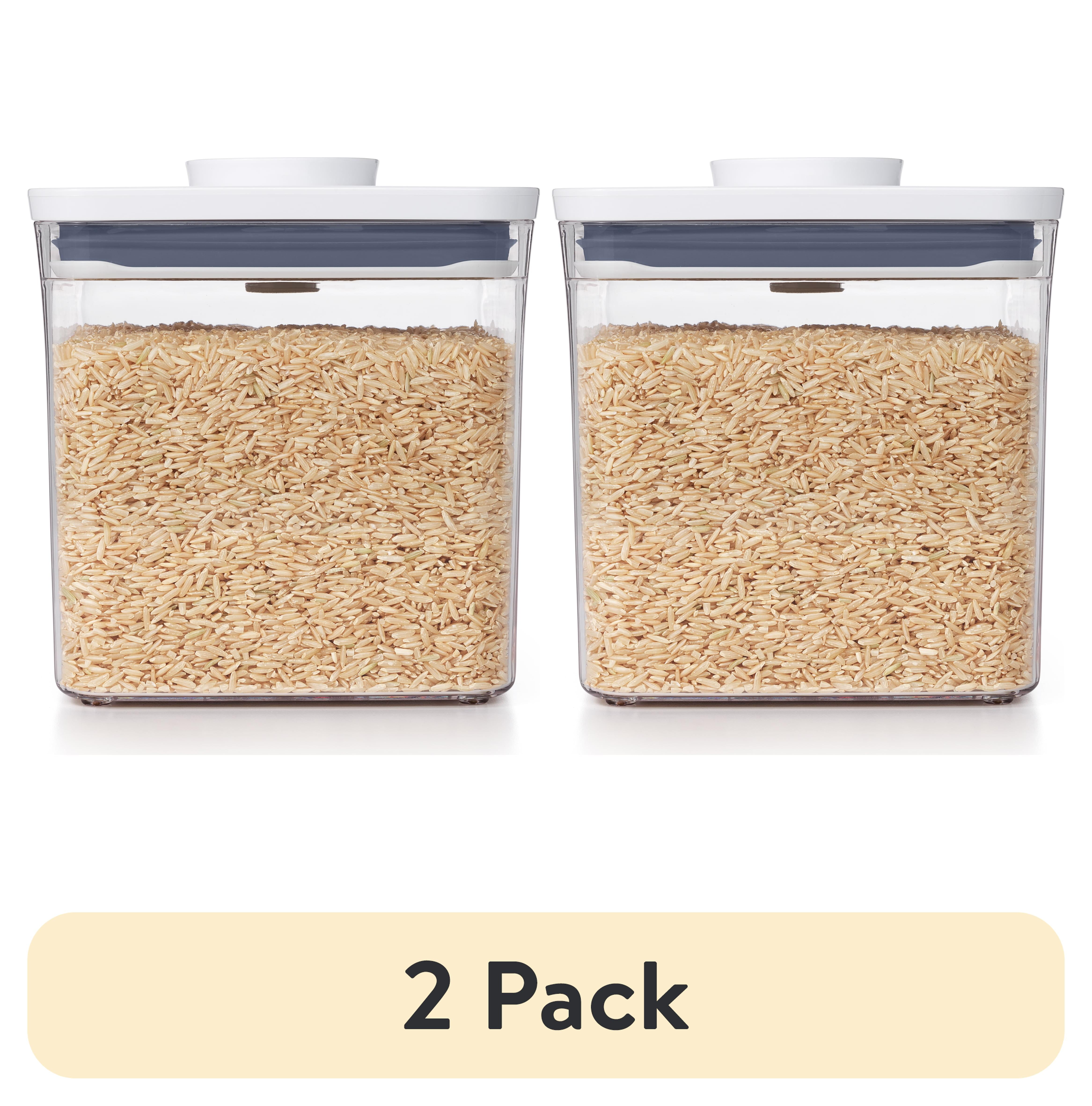 (2 pack) OXO Softworks POP Container - Big Square Short 2.8 Qt - Walmart.com
