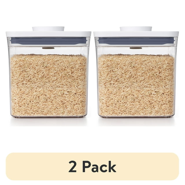 (2 pack) OXO Softworks POP Container - Big Square Short 2.8 Qt ...