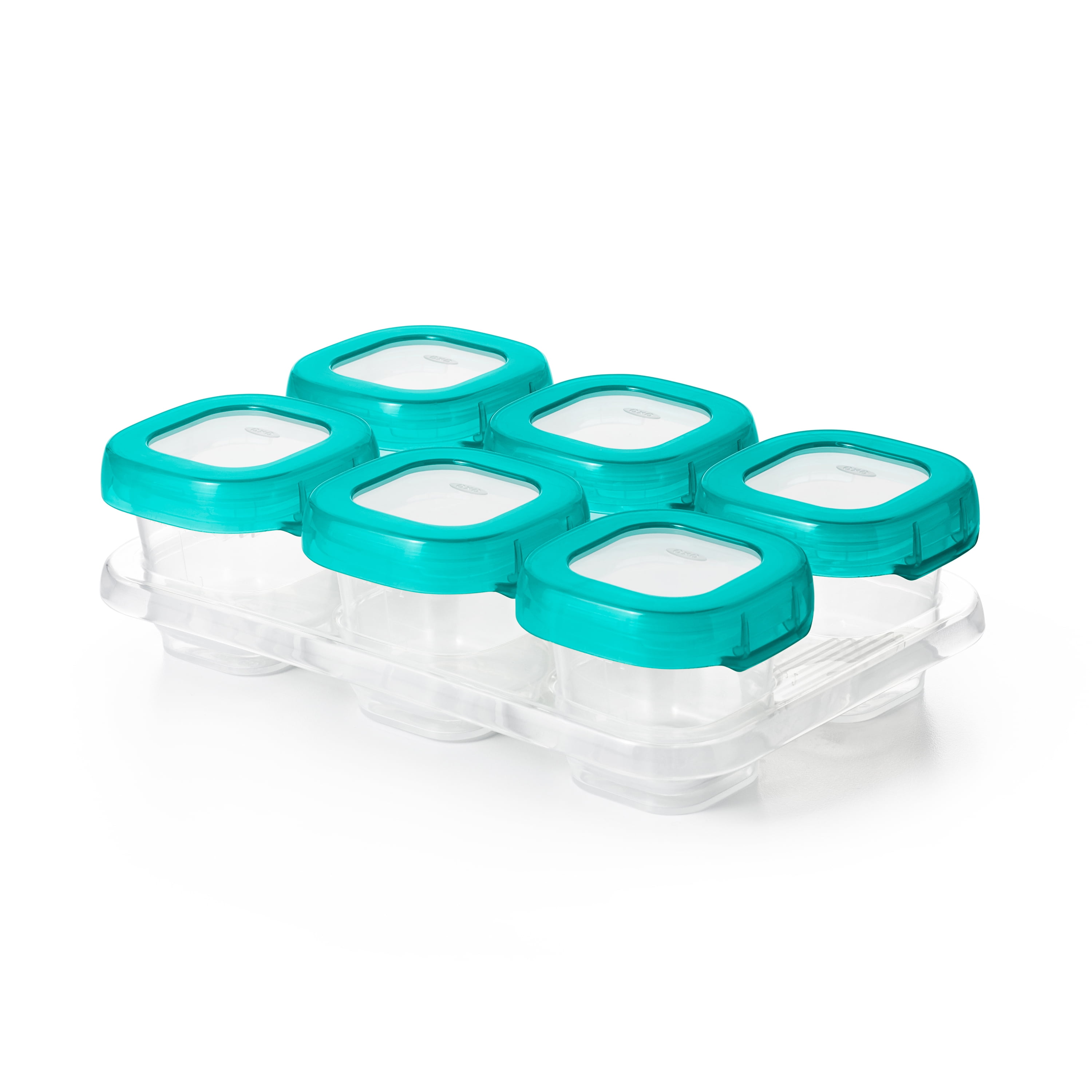 OXO Tot Baby Blocks Freezer Storage Containers, Teal, 2 Oz - Walmart.com