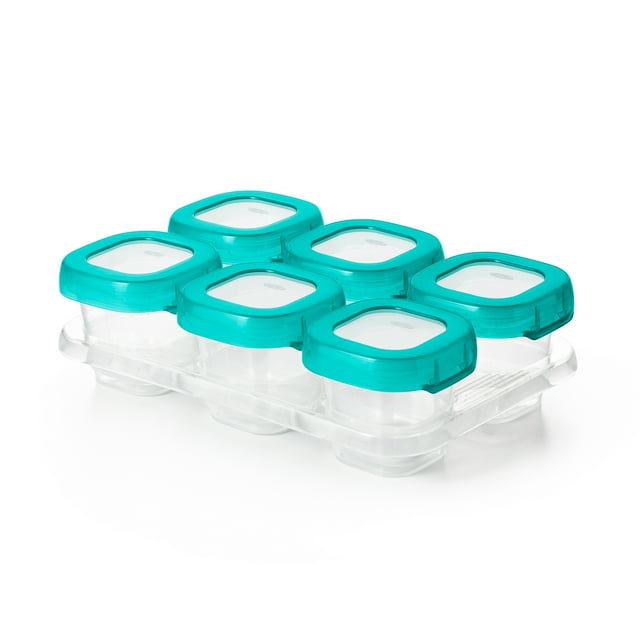 OXO Tot Baby Blocks Freezer Storage Containers, Teal, 2 Oz - Walmart.com