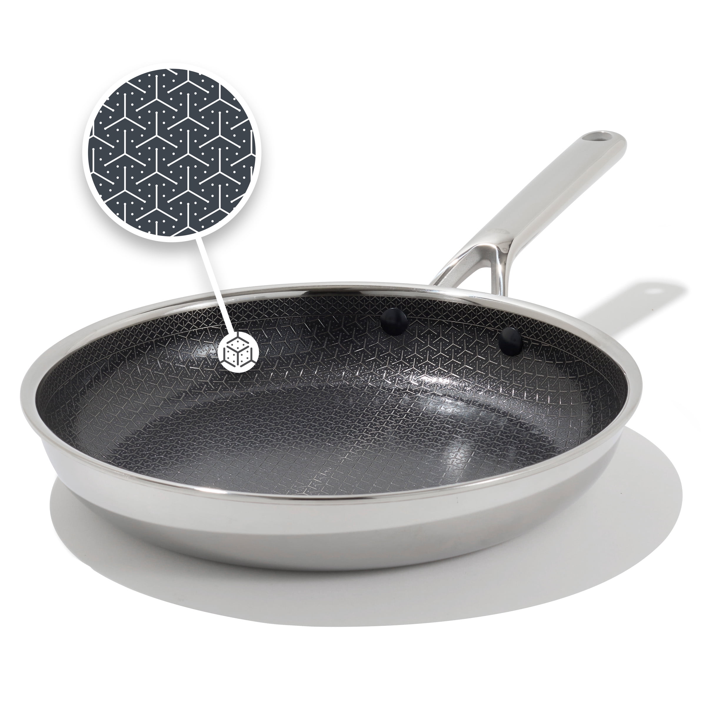 OXO Trident 10" Hybrid Non-Stick Stainless Steel Fry Pan, Toxin-Free ...