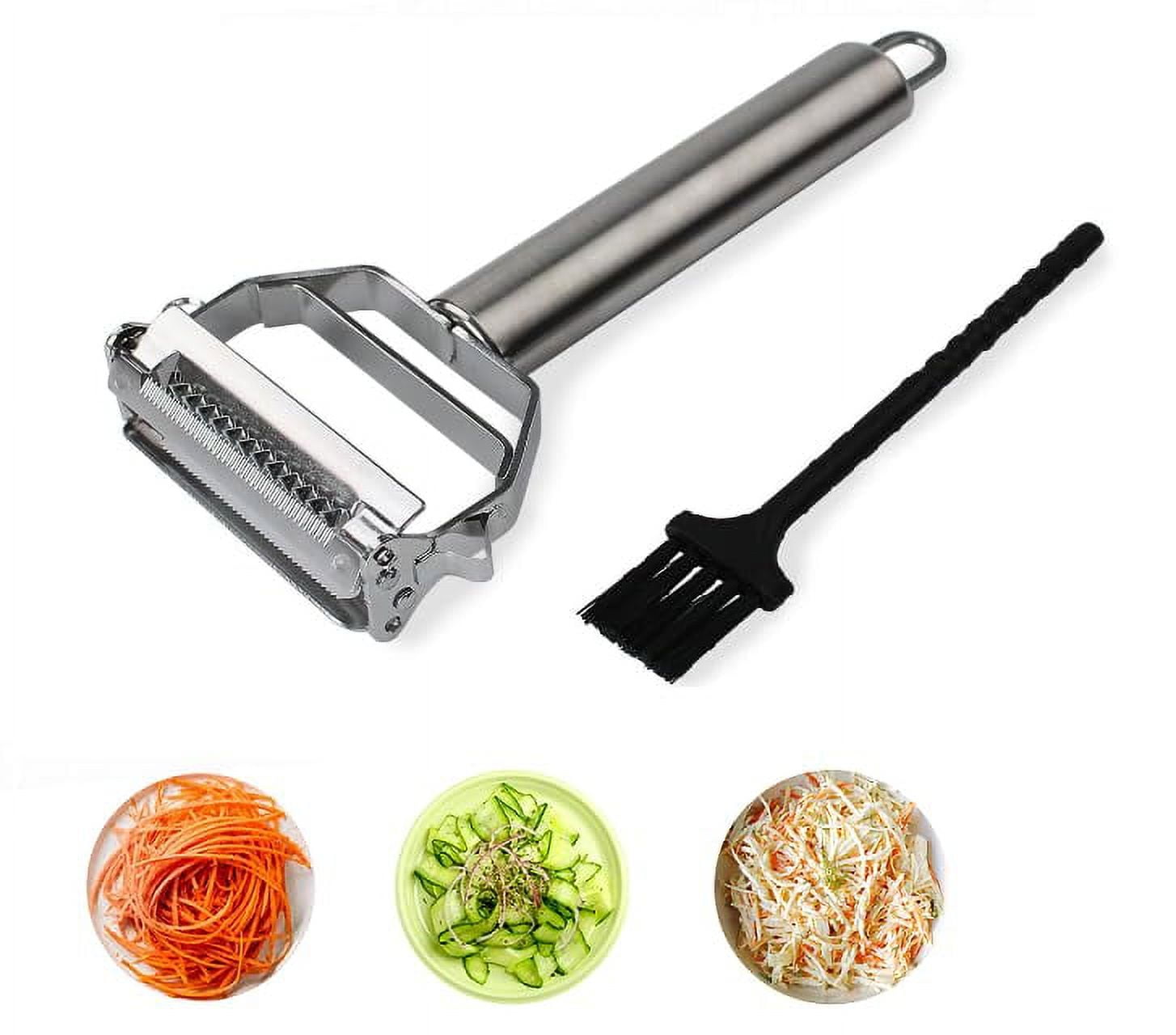 OXOX Julienne Peeler Stainless Steel Cutter Slicer with Cleaning Brush ...