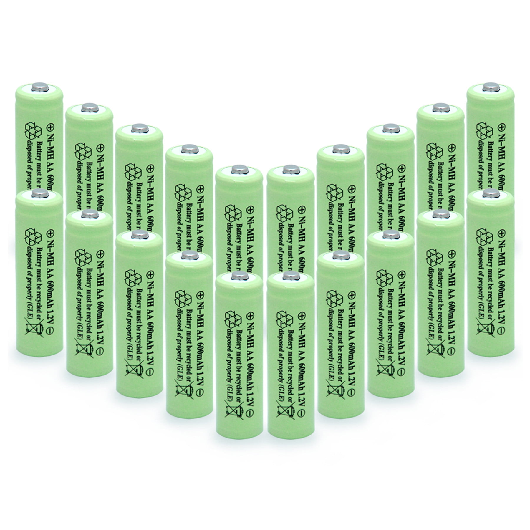OXWINOU 1.2V AA Batteries (20 Pack), Double A Batteries,AA Rechargeable ...