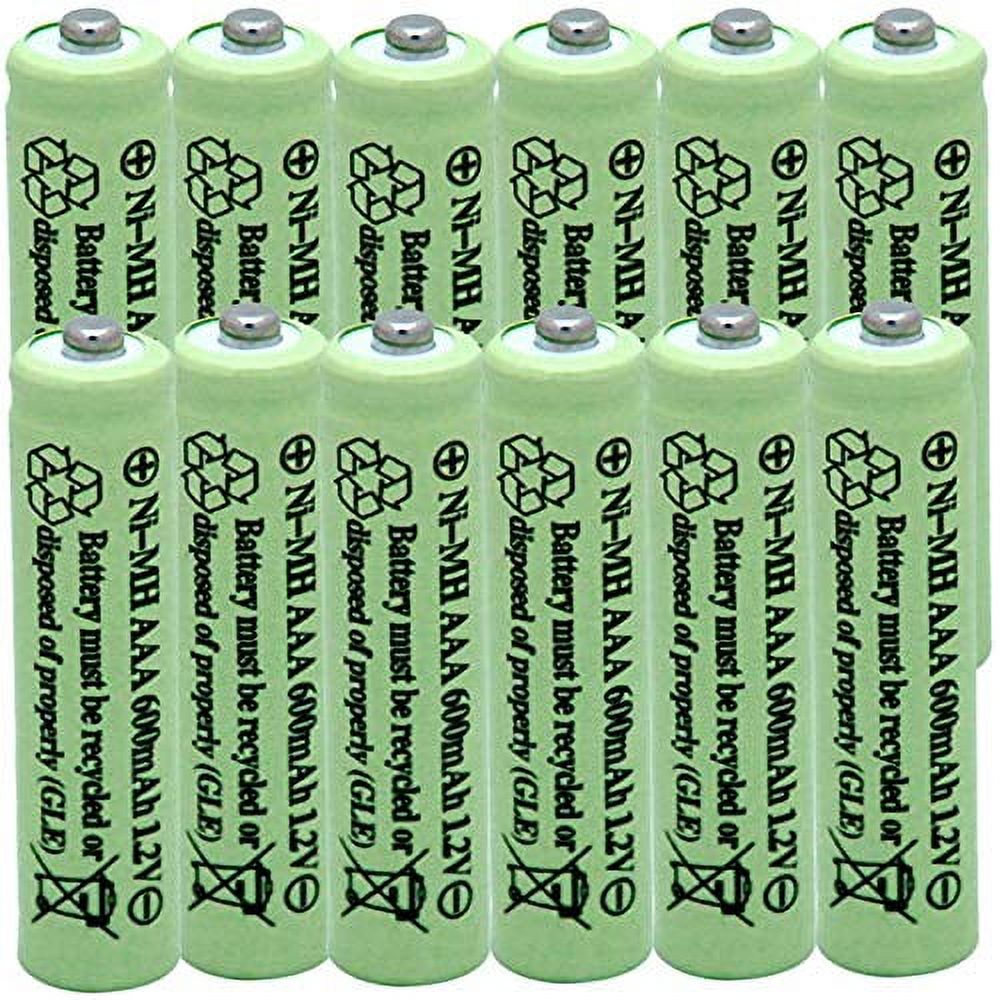 20 pcs Rechargeable NiMh AAA 600mAh Ni-Mh Batteries for Solar-Powered ...