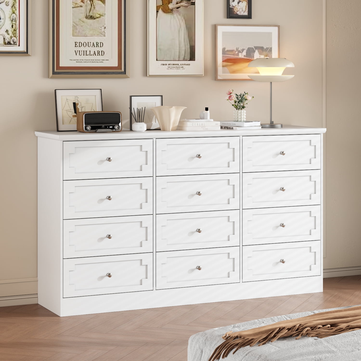 OxyLife Modern 12-Drawer Dresser with Large Storage and Side Cabinet ...