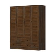 ModMakers Armoire Wardrobe Closet, 3-Door White Wardrobe Storage Wood ...