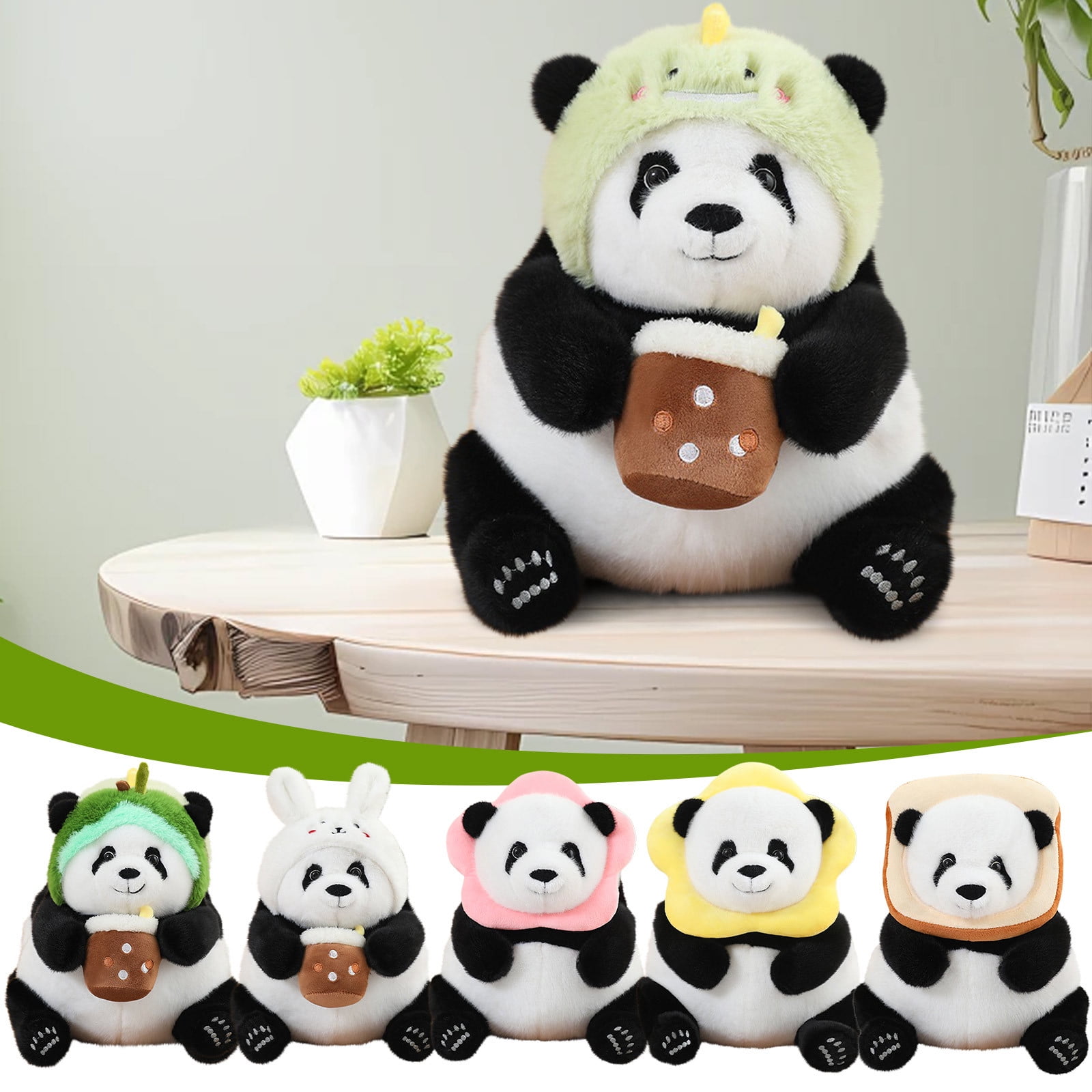 Wmkox8yii Cute Sitting Panda Stuffed Animals Plush Dolls,Soft Panda ...