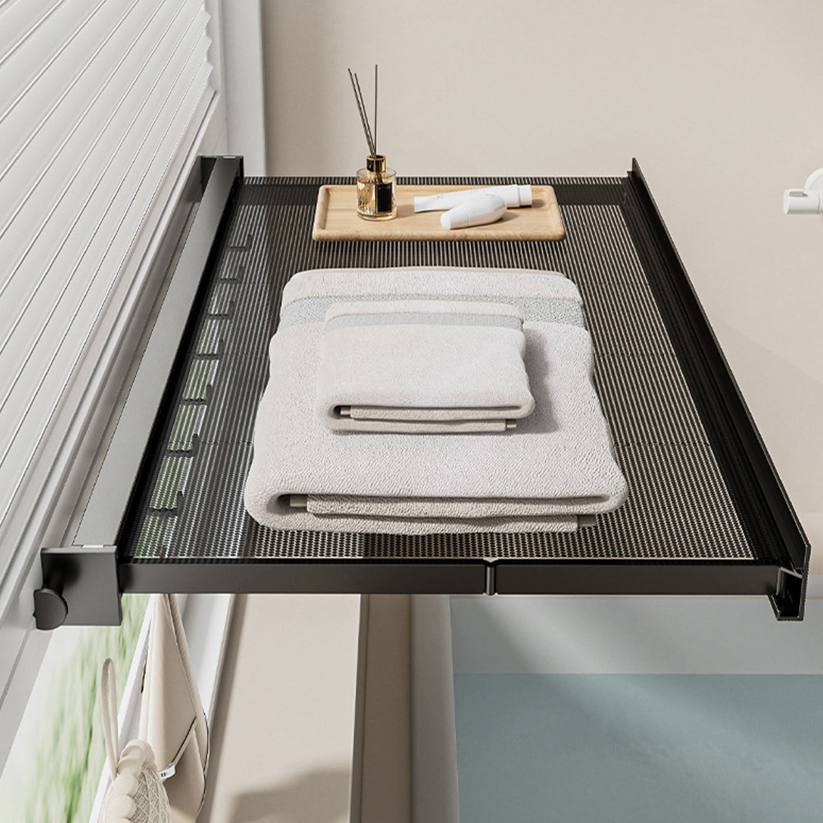 Wmkox8yii Drying Racks,Wall Mount Rack,Wall-Mounted Clothes Drying Rack ...