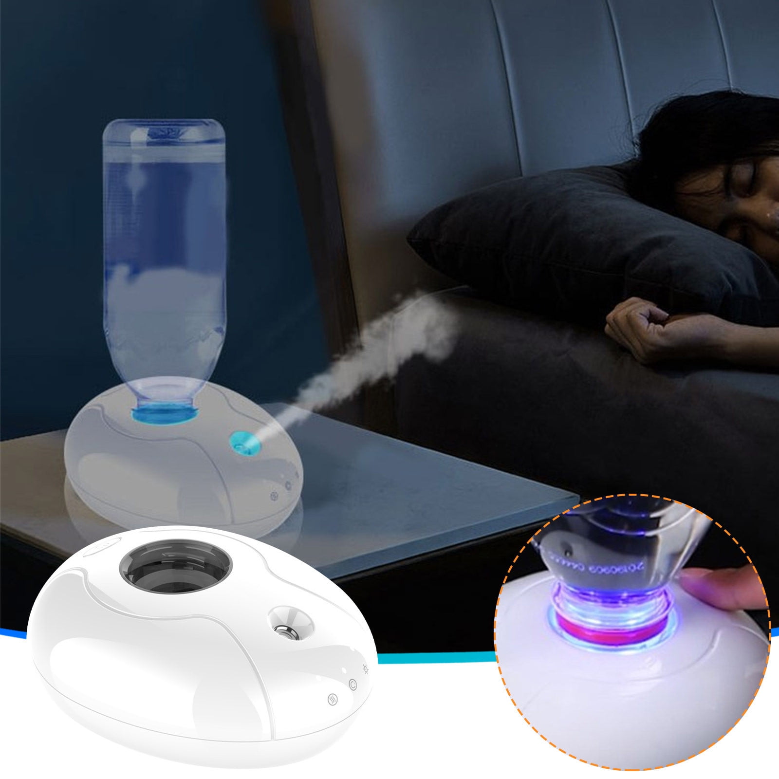 Wmkox8yii Mini Humidifier, Portable Travel Humidifiers, Water Bottle ...