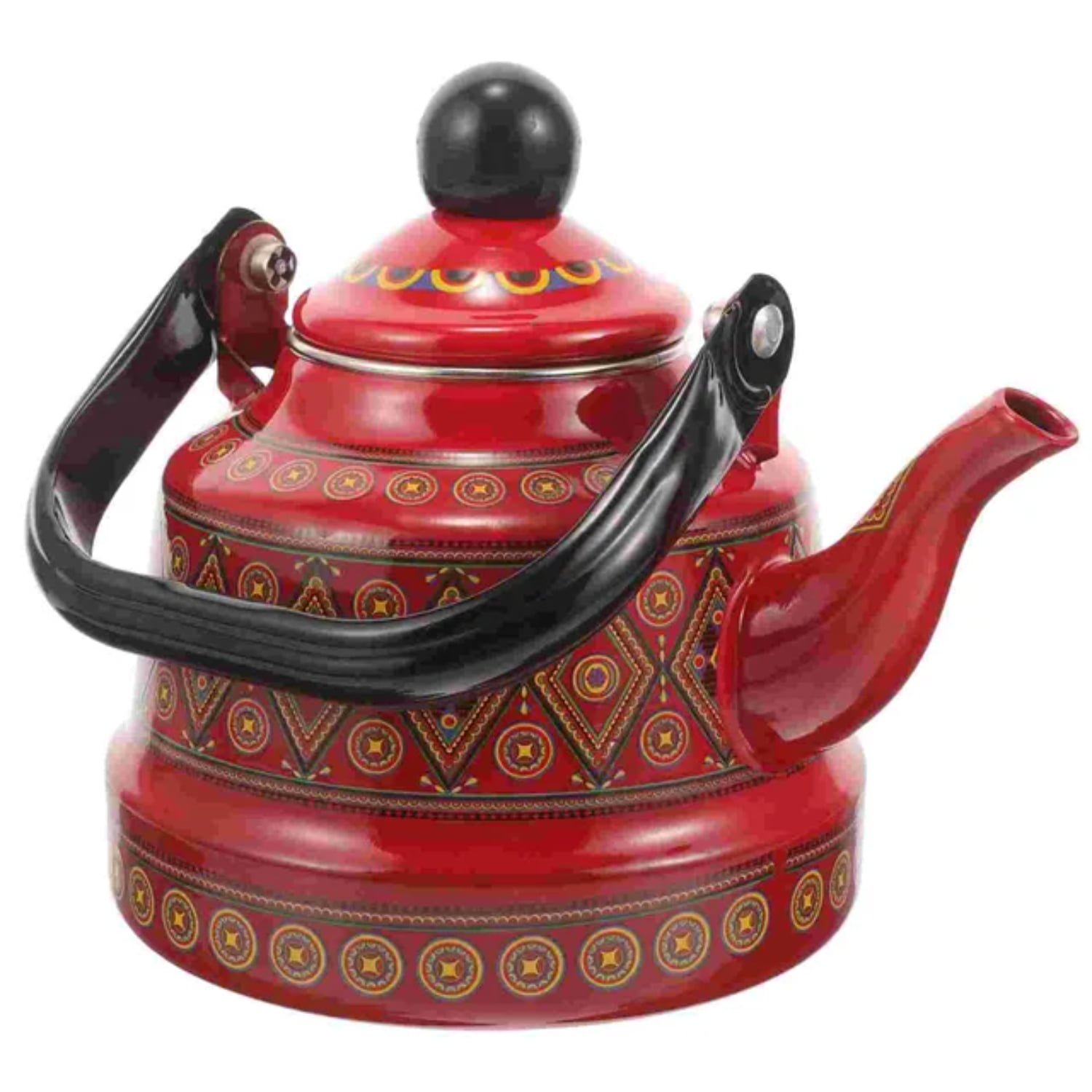 OYDWEI Vintage Ceramic Enamel Tea Kettle - 1.1L Porcelain Enameled ...